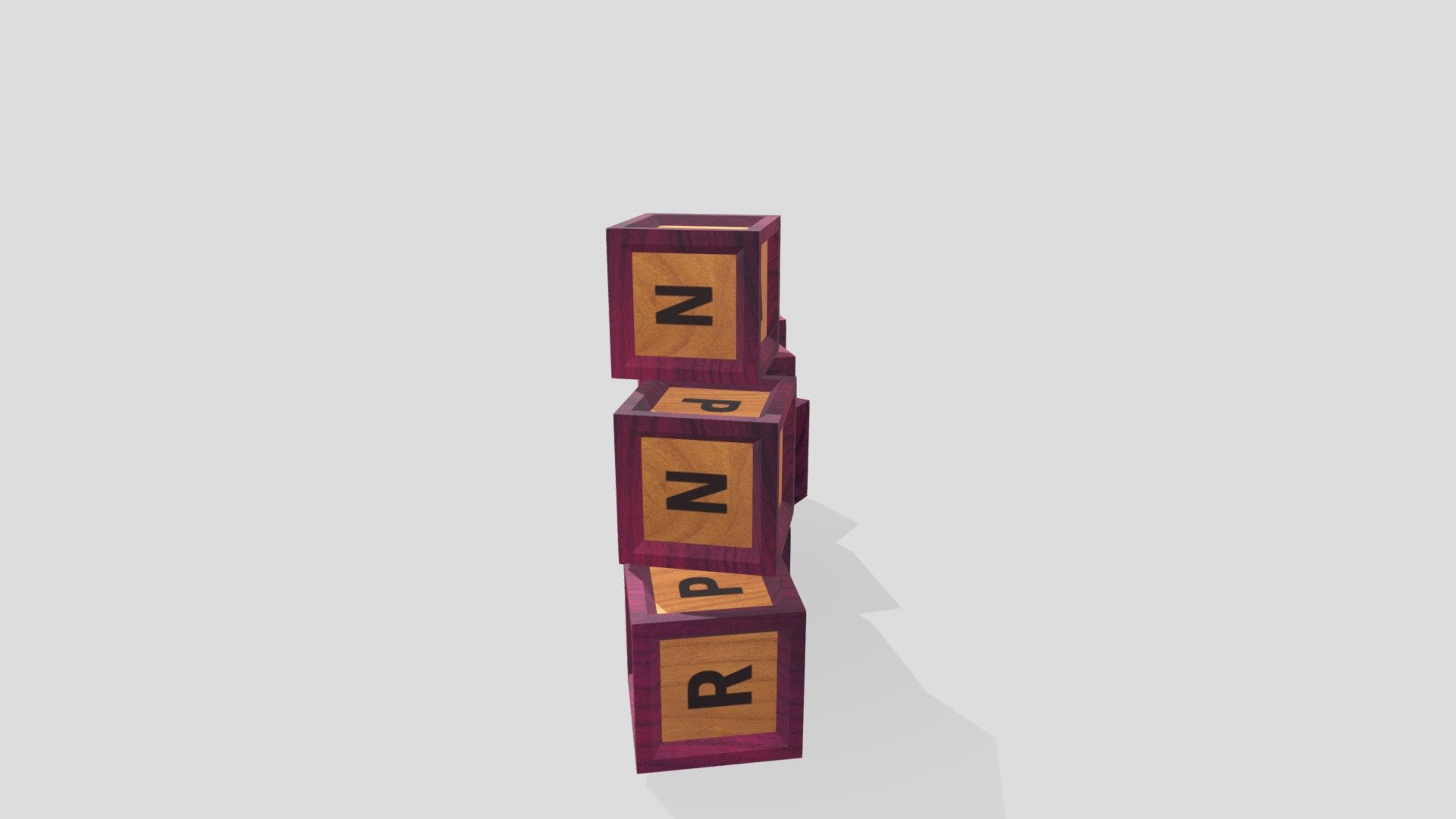 Letter Cubes - 3D model by m_ari00 [e220b55] - Sketchfab