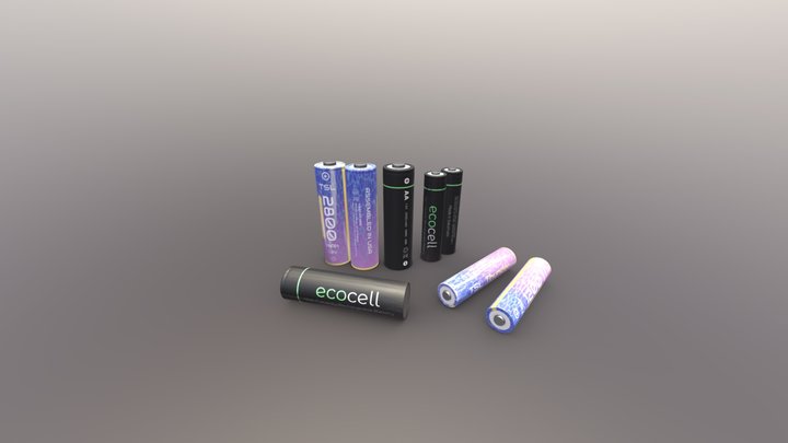 Batteries 3D models - Sketchfab