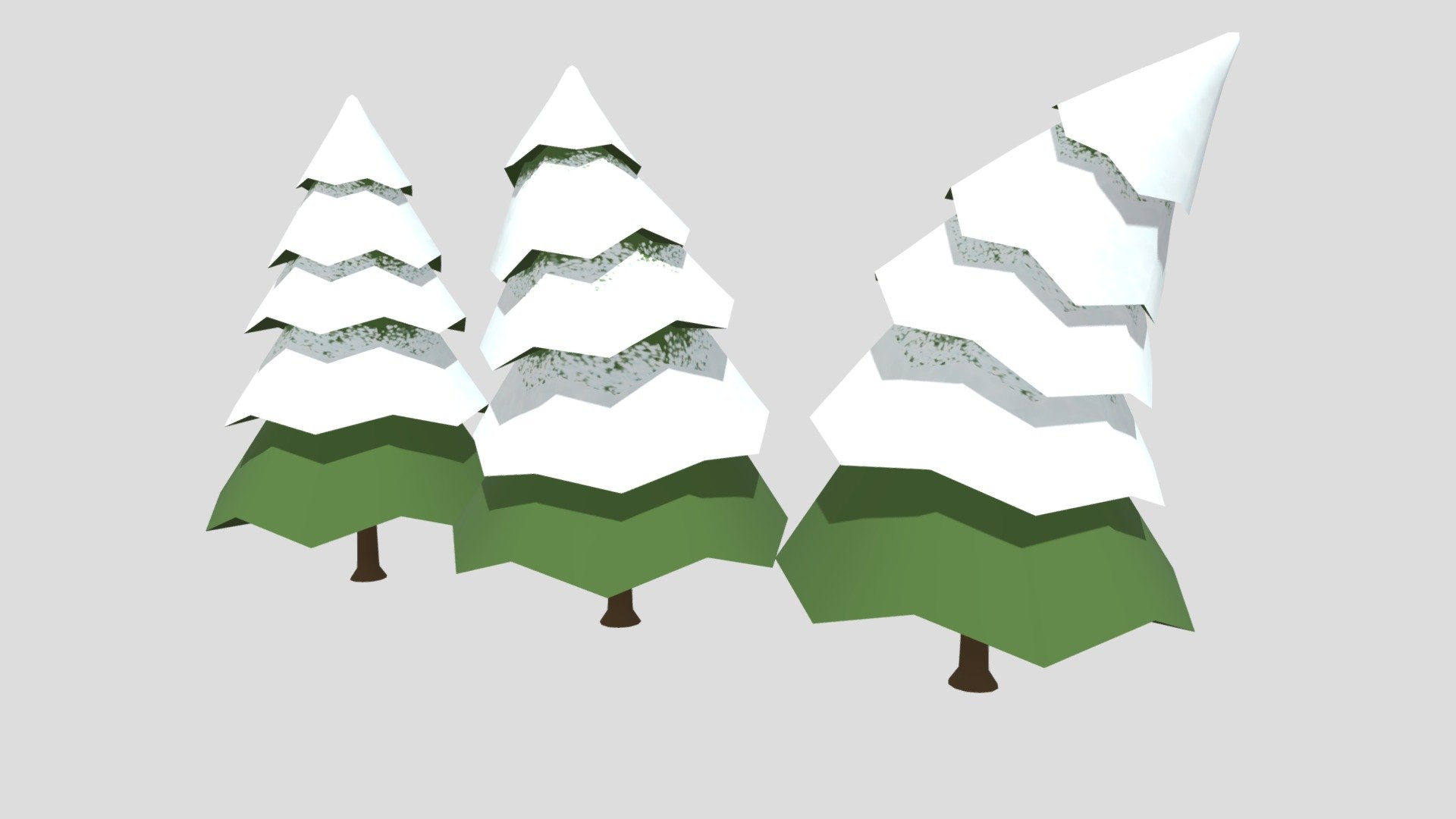 Stylized Snowy Trees - Download Free 3D model by Horizon Studio ...
