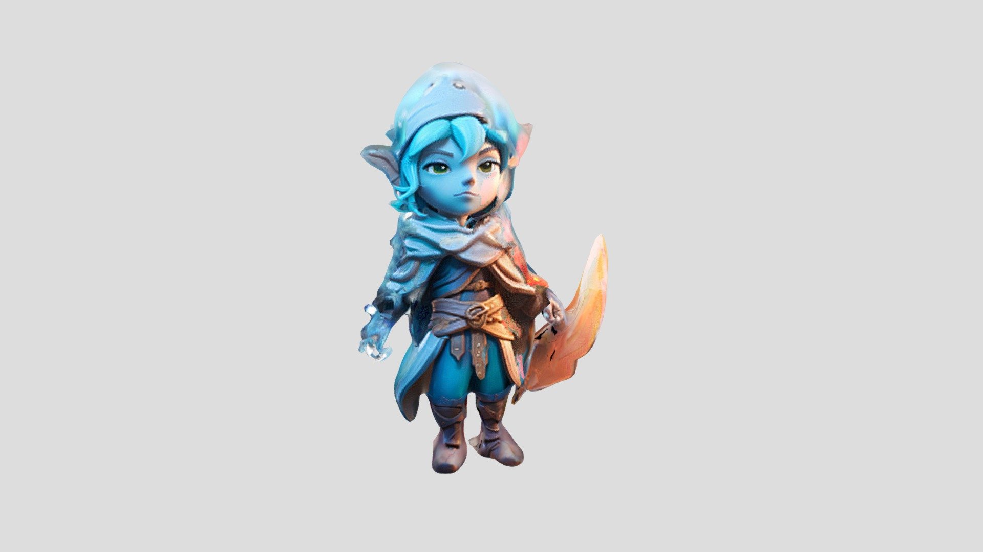 A small elf character with a sword The image - Download Free 3D model ...