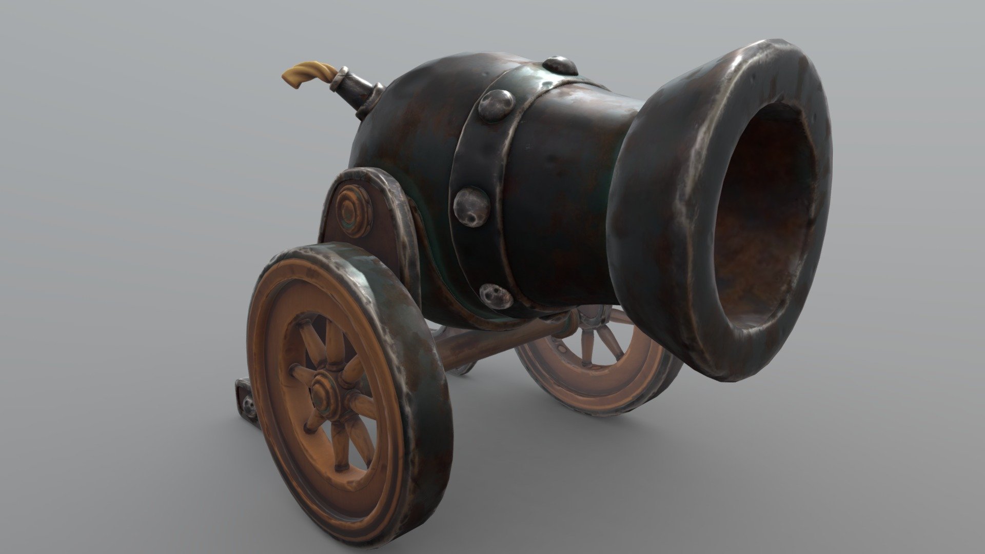 Stylized Cannon - 3D model by artbytwk [e229190] - Sketchfab