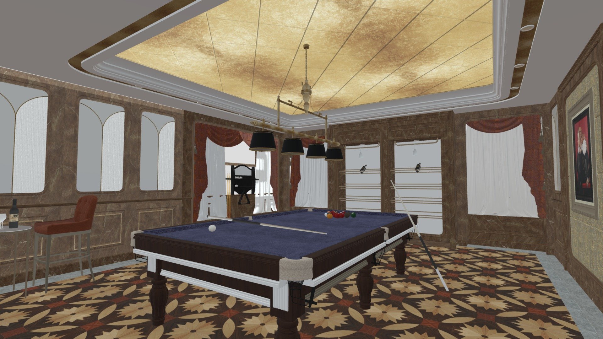 Billiard Bar - Download Free 3D model by Arbin4444 (@digilife4444 ...