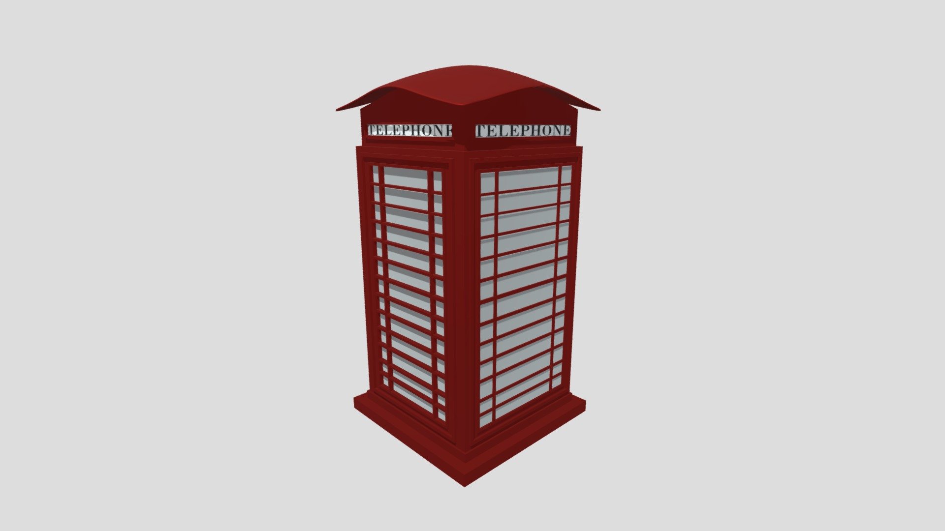 telephone booth - 3D model by stipvitkovic [e22f2ff] - Sketchfab