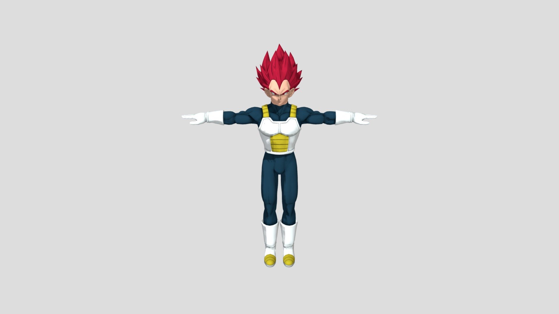 DBXV2 Vegeta SSJ God - 3D model by gabrieel22 [e22febd] - Sketchfab