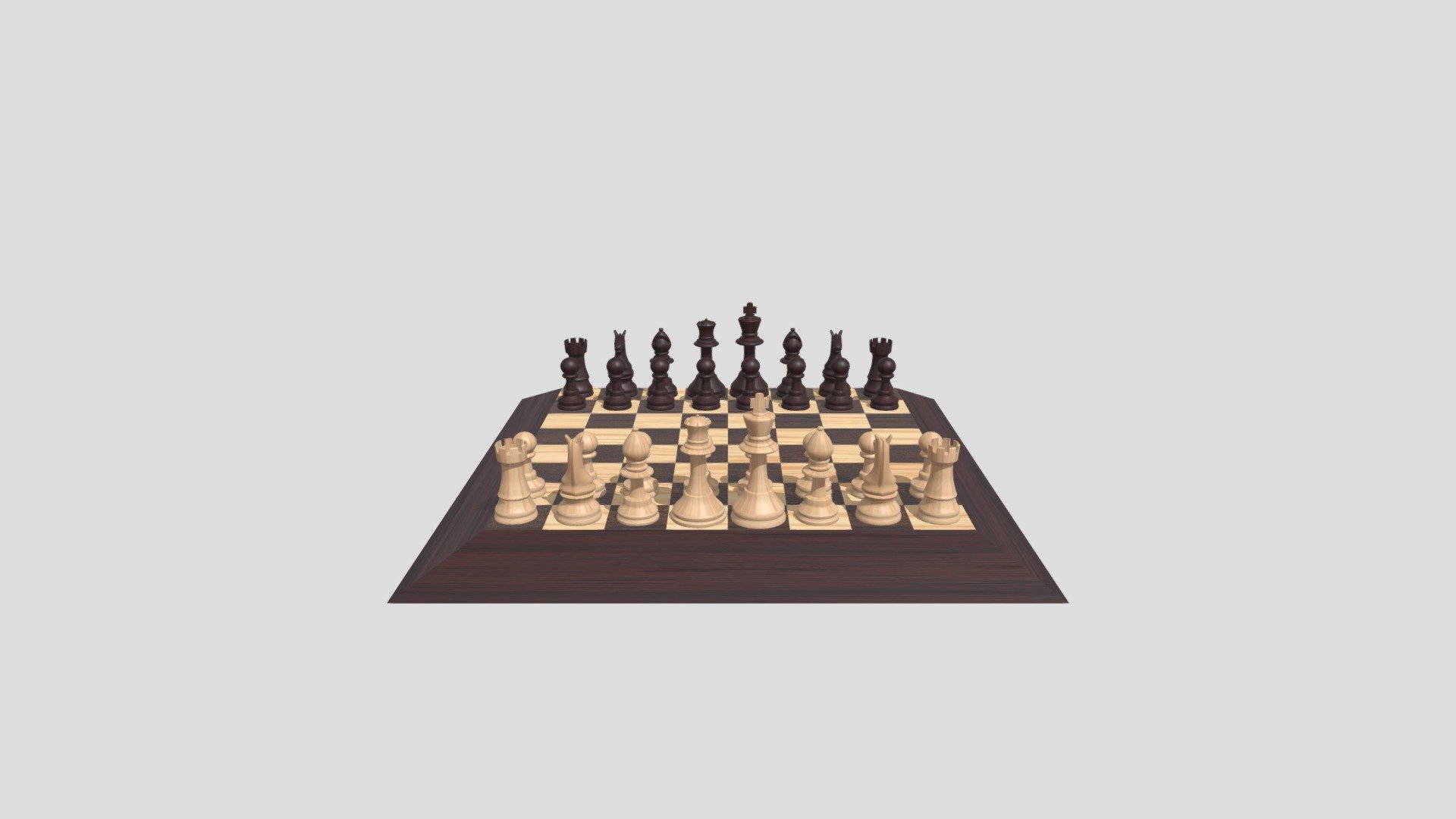 Wooden Chess Set - Download Free 3D model by Vltava (@jaydynvo ...