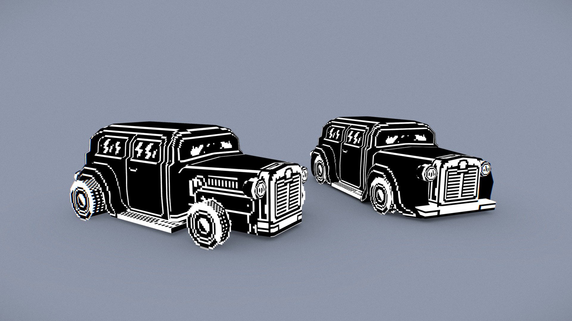 Another 1-bit Car with Hot Rodded Variant - 3D model by Jorma Rysky ...