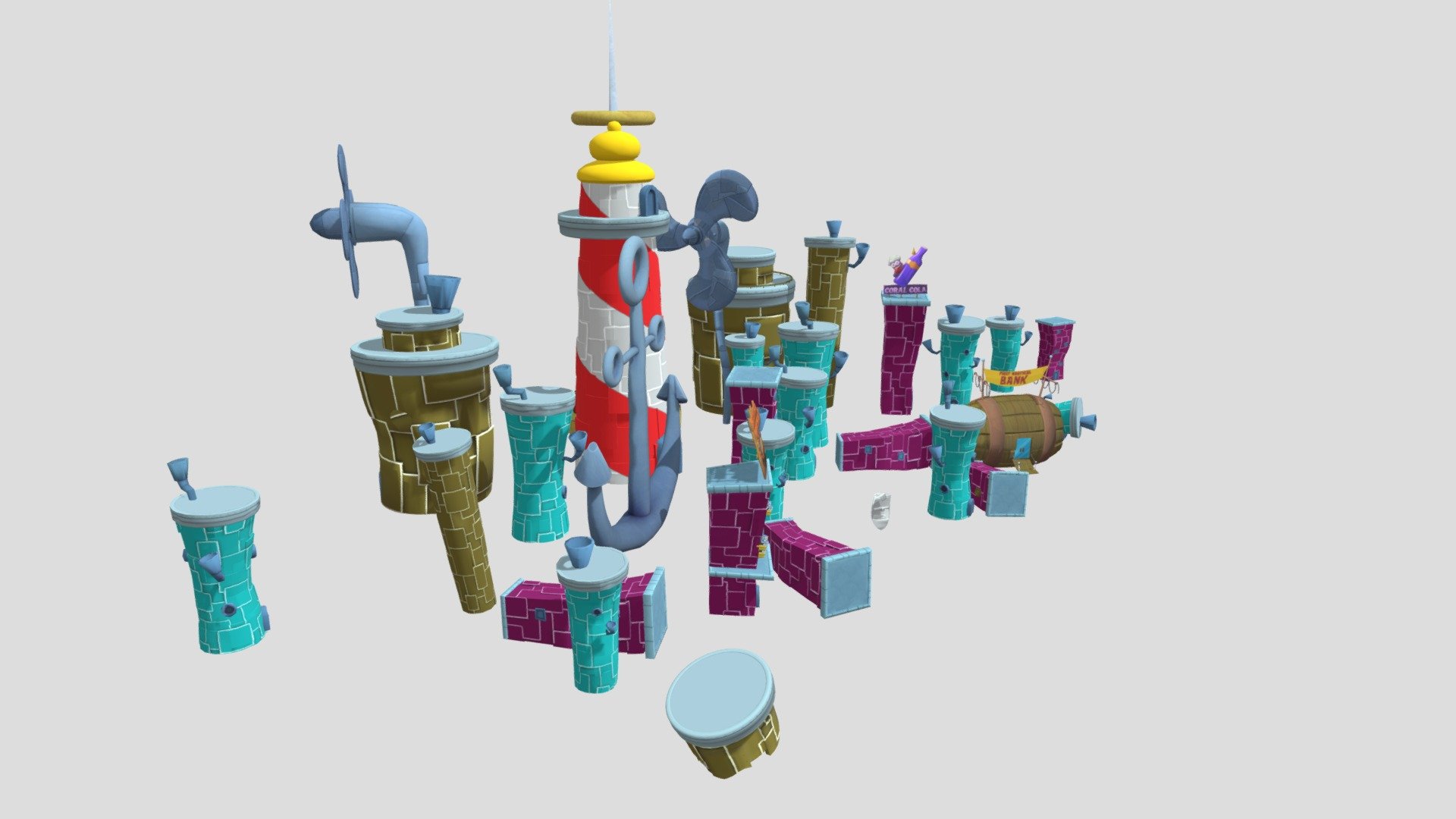 Sbfbbr - DownTown Bikini Bottom BG - Download Free 3D model by SMF Features Developed From ...