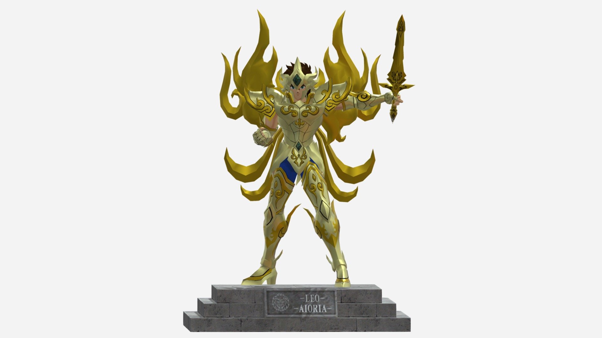 Armas de Libra GC: Aioria con espada - 3D model by RaulV2 [e23b40a ...