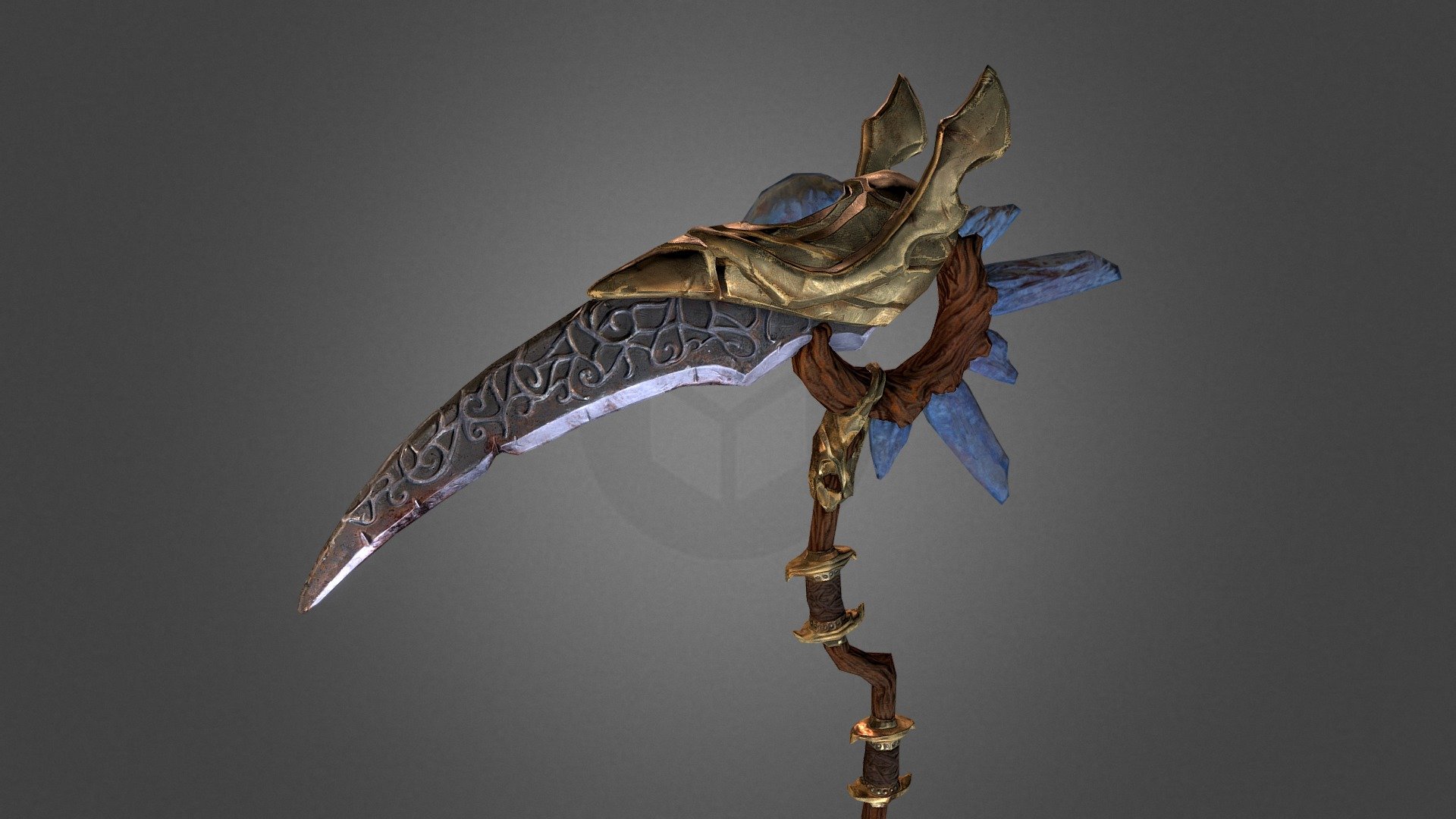 Kyanite Scythe - 3D model by Théo Boisvert (@theoboisvert) [e23c539 ...