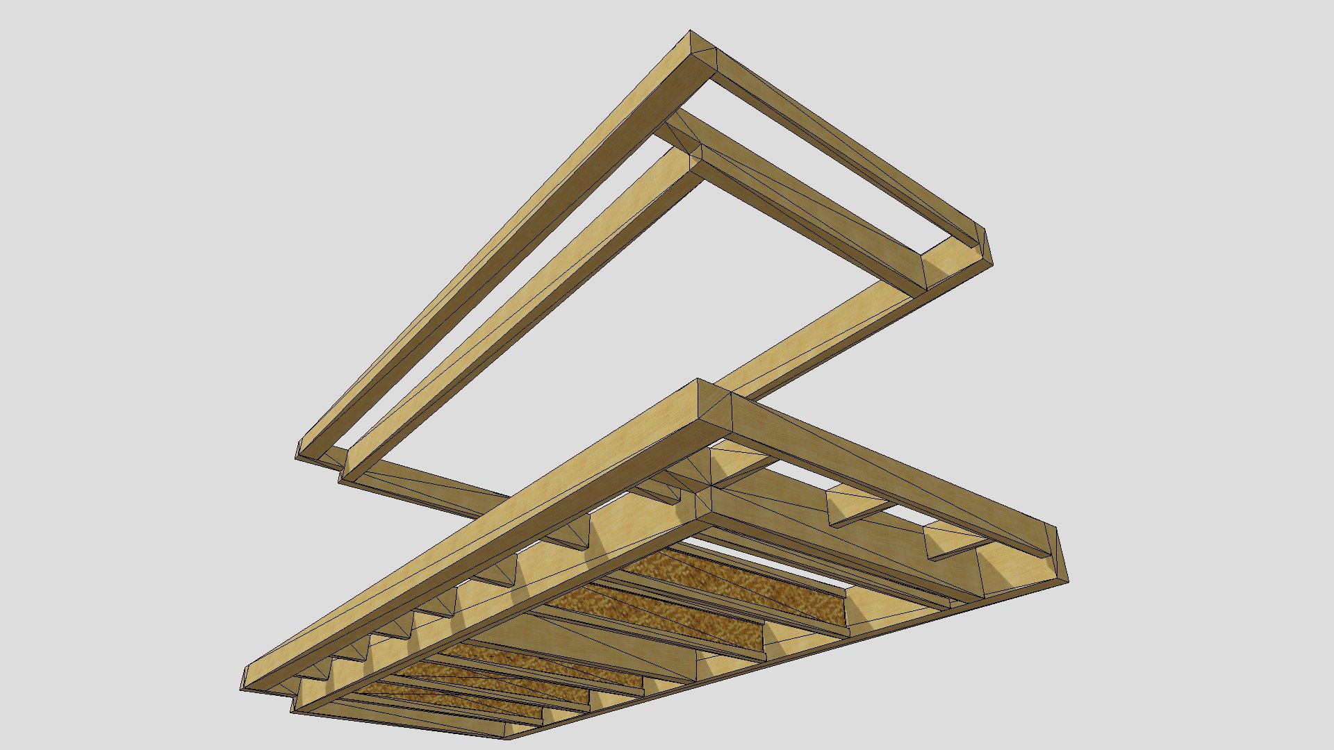 Flat Roof Joists P01 (ZH) - 3D model by zhodowany [e23c9cf] - Sketchfab