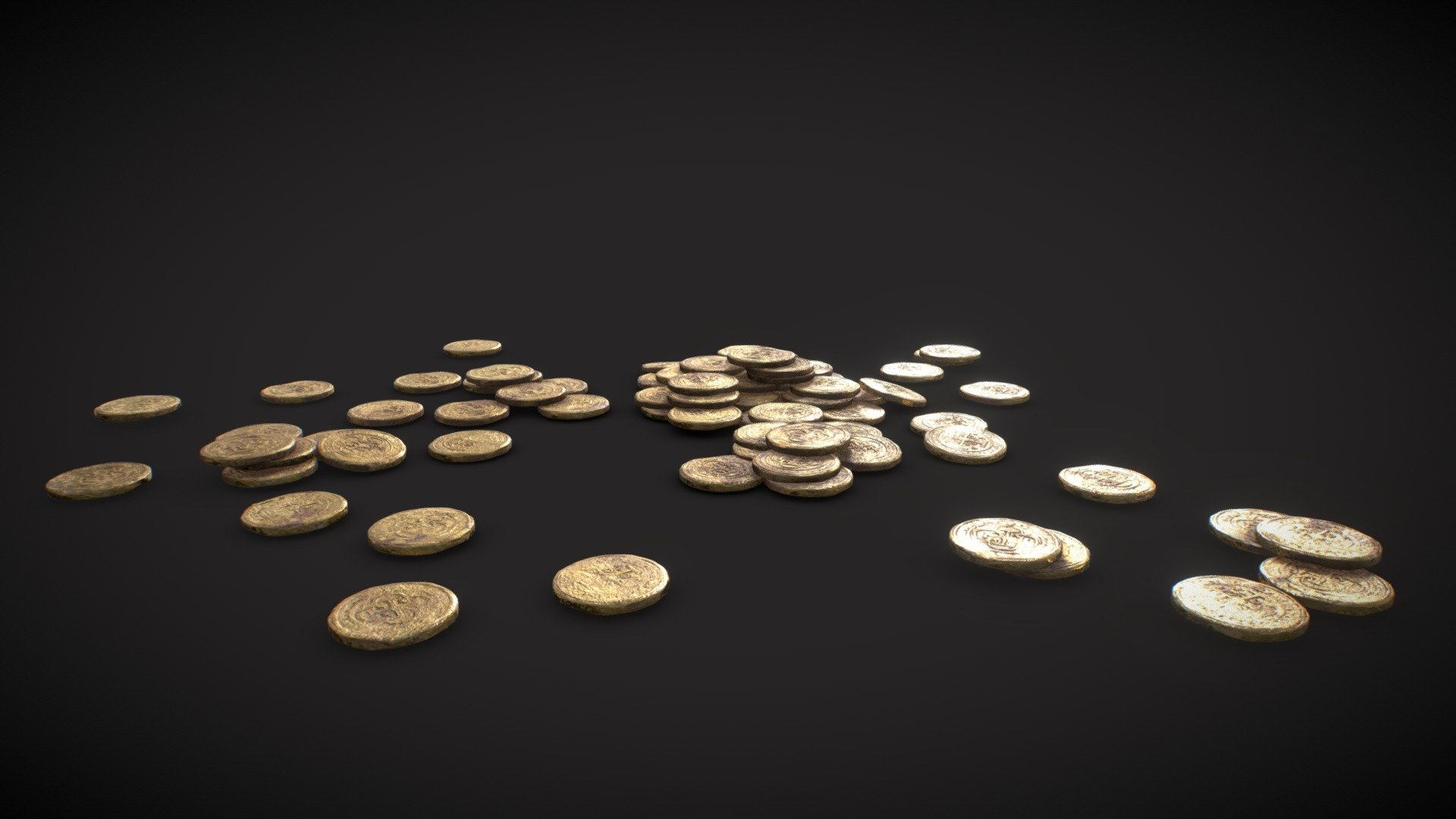 Old Coin Pile - Buy Royalty Free 3D model by RiveR (@RiveR530) [e23e72f ...