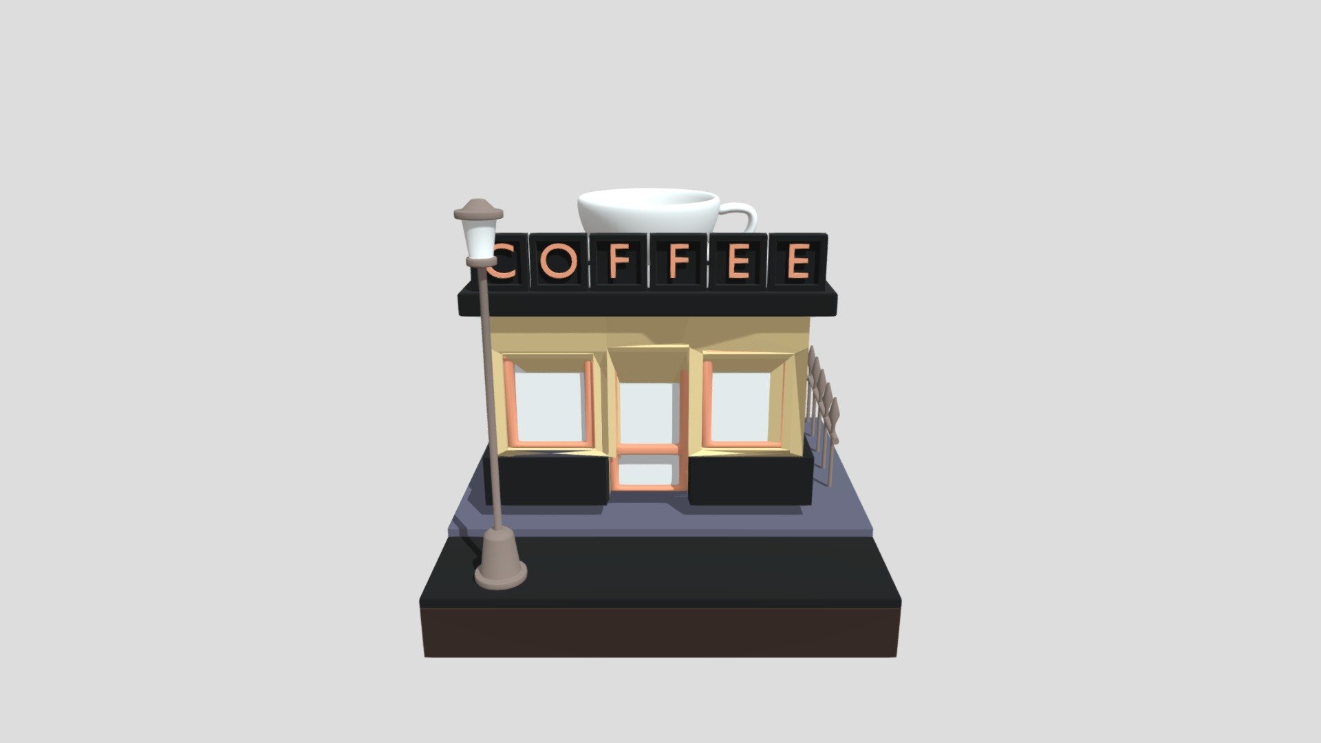 coffee shop - Download Free 3D model by zakzakaitsibrahim [e23efcc ...