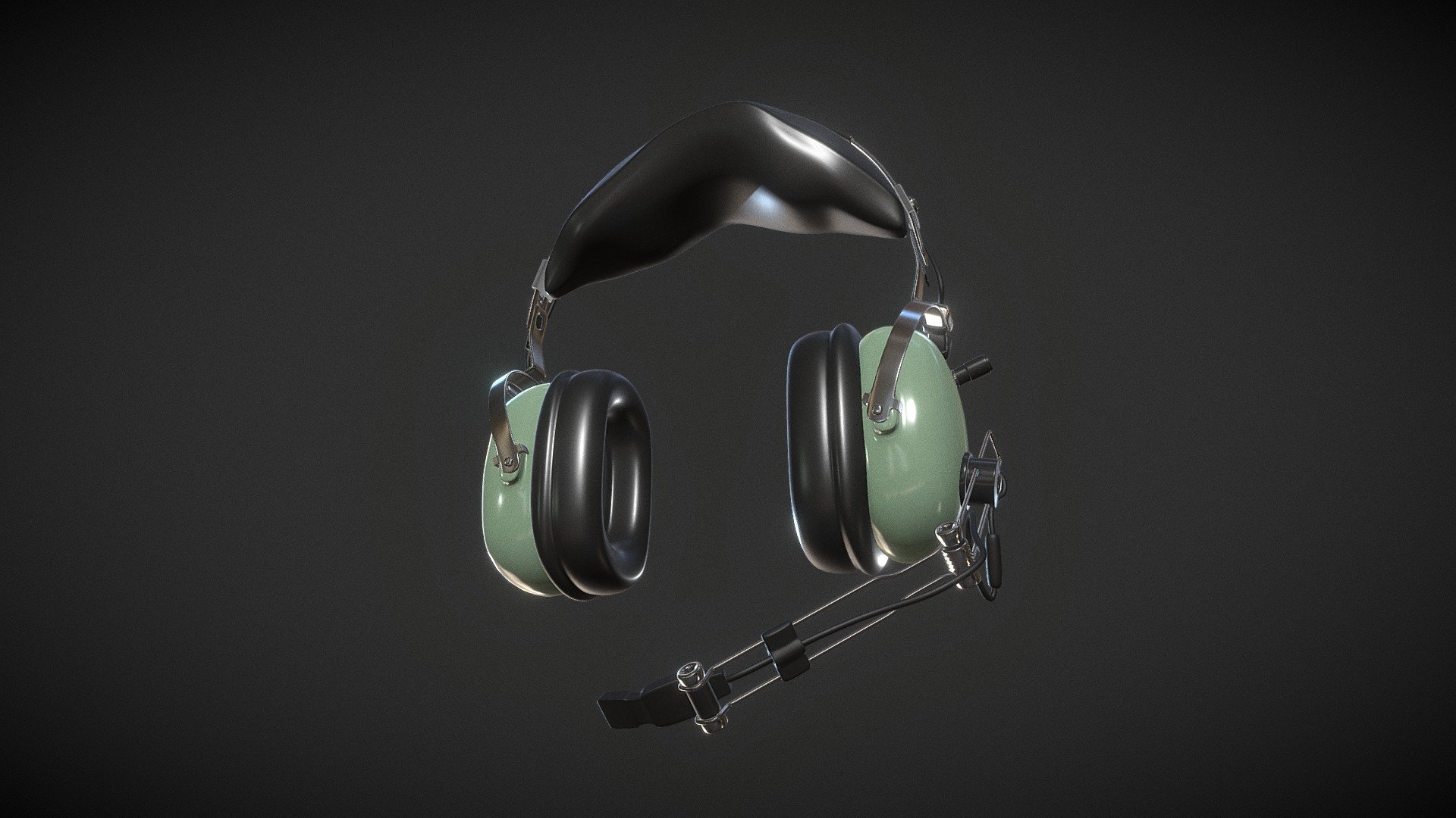 DAE - 3D2 Assigment - DC pilot military headset - 3D model by Andrey ...