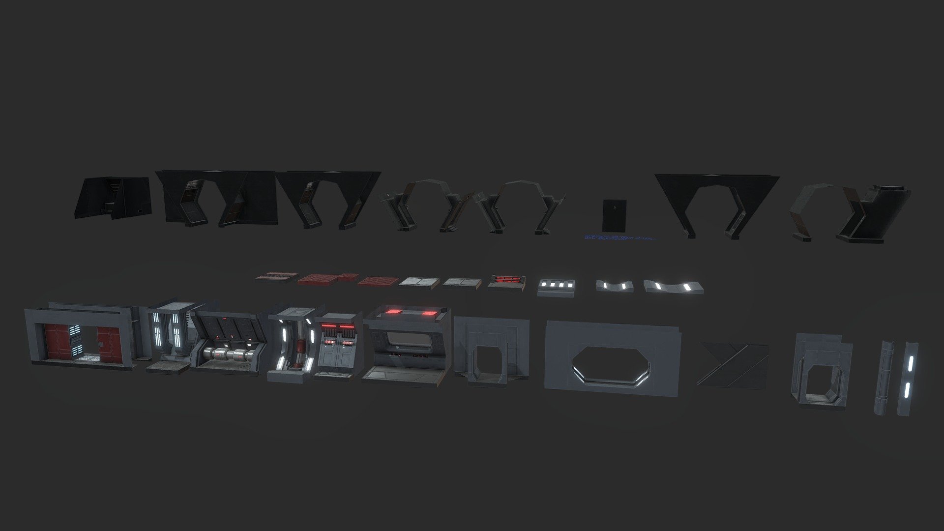Imperial / First Order Corridor Asset pack 2 - Buy Royalty Free 3D ...