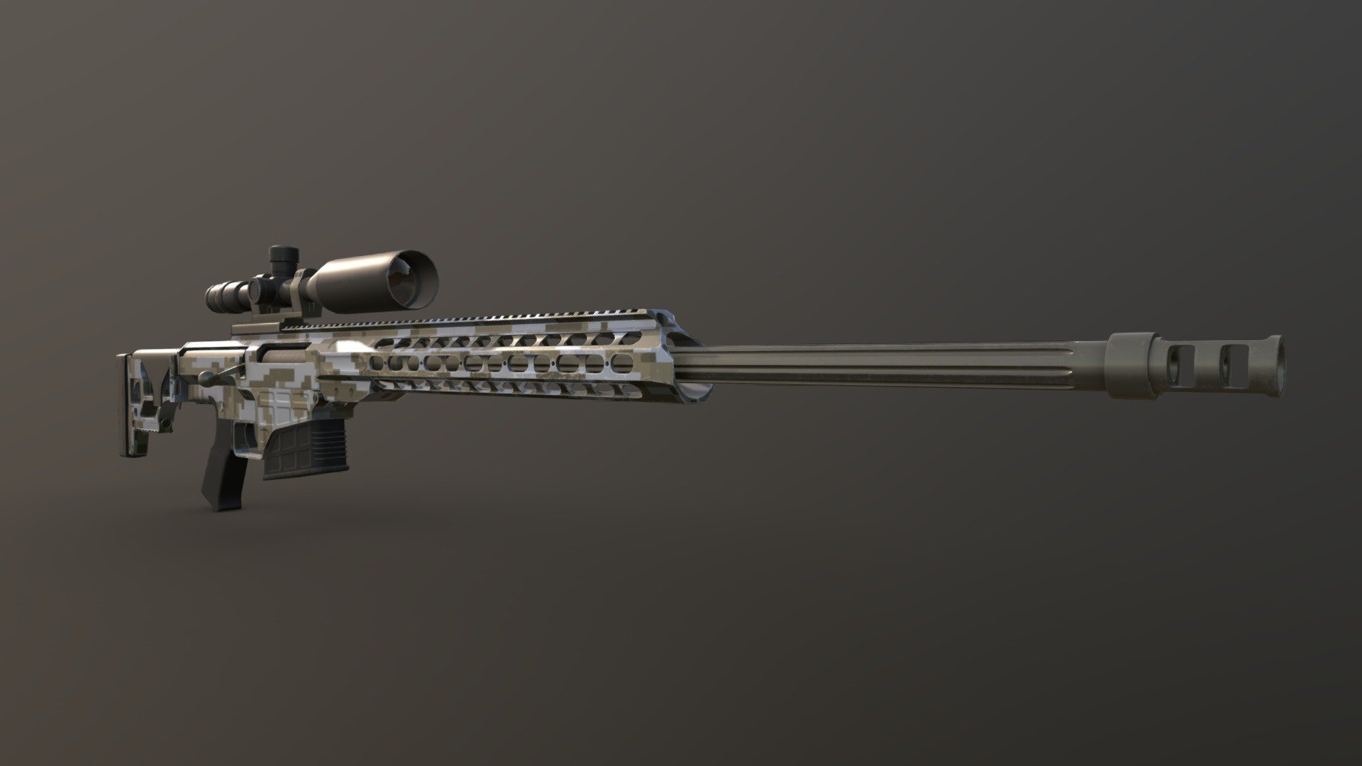 Sniper rifle - 3D model by JonatanB [e247113] - Sketchfab