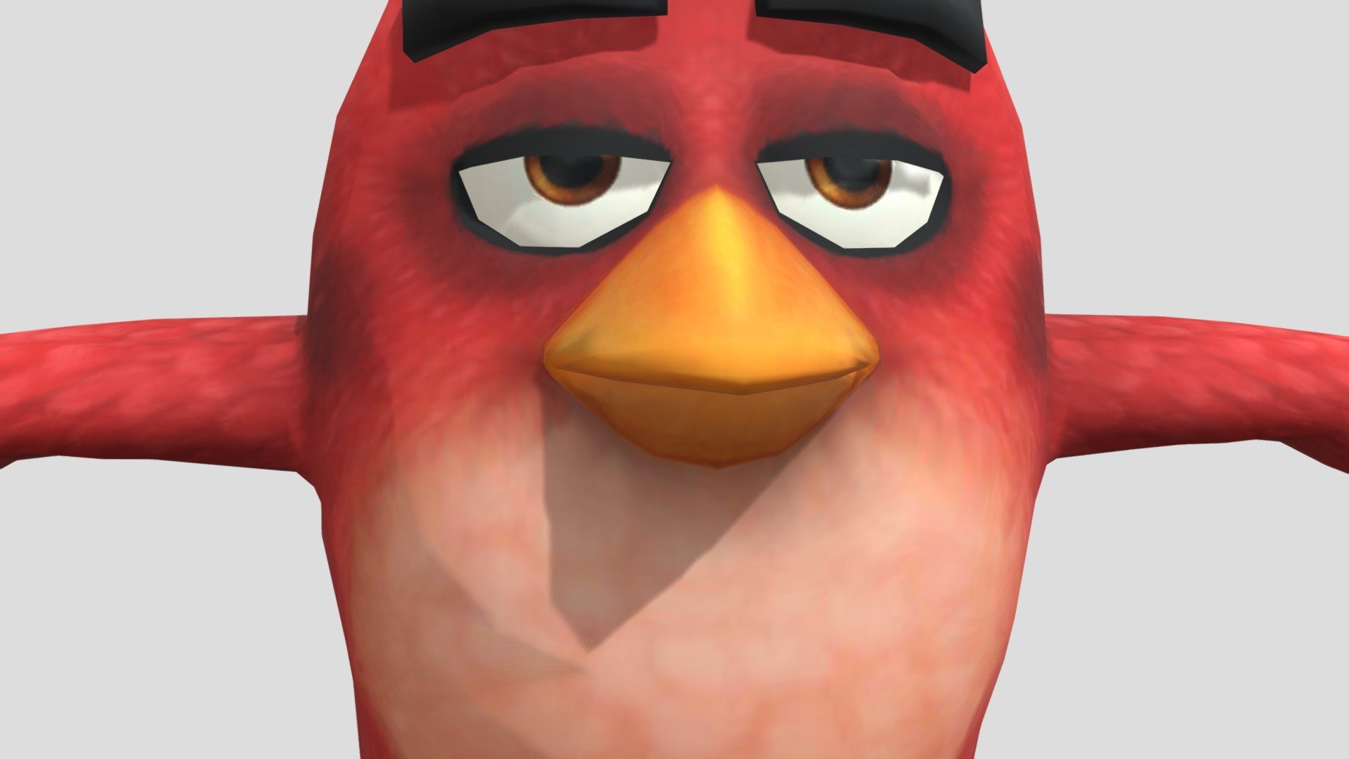 Mobile - Angry Birds AR Isle Of Pigs - Red - Download Free 3D model by ...