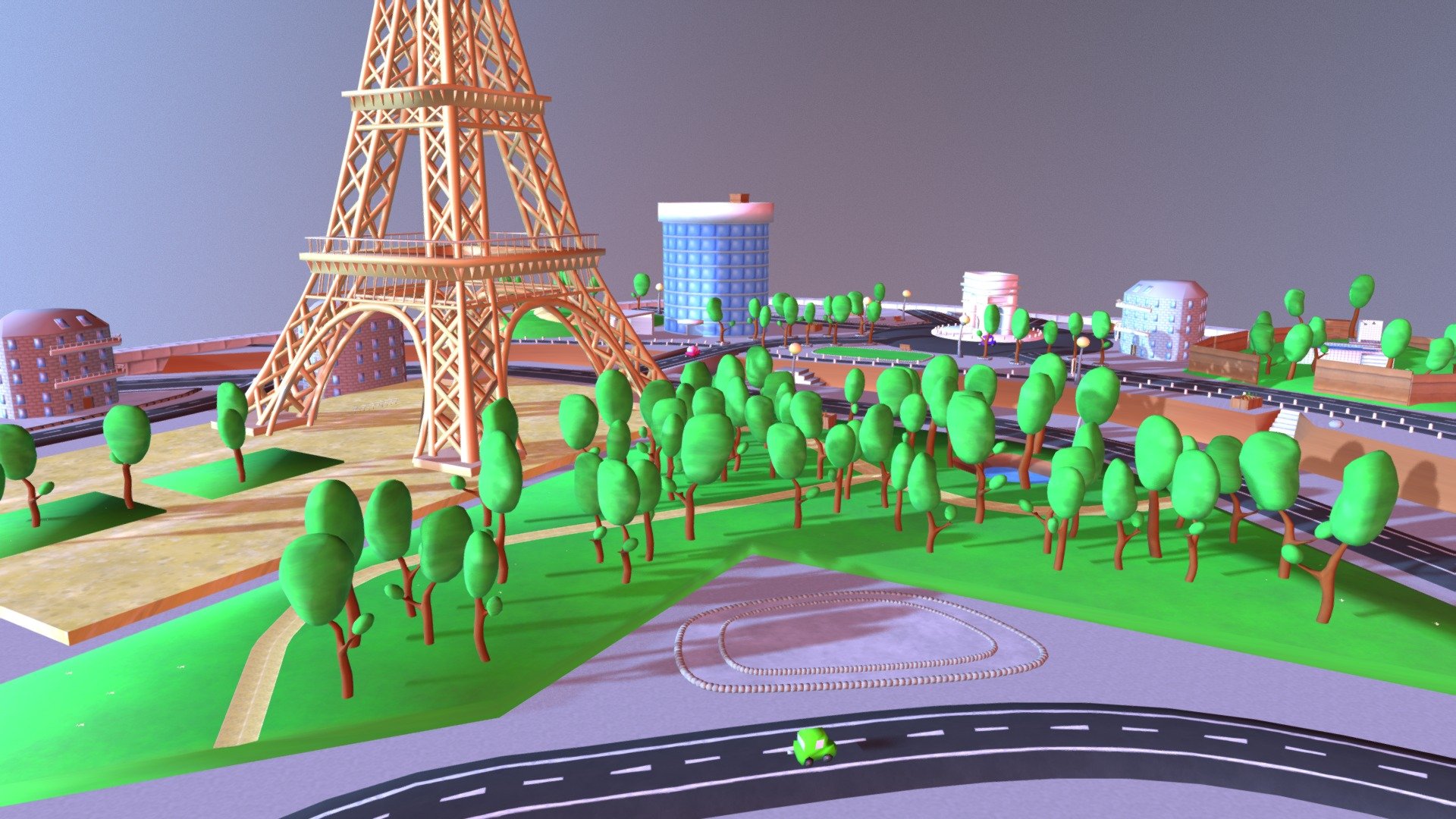 Diorama Paris - 3D model by deher [e24b91a] - Sketchfab