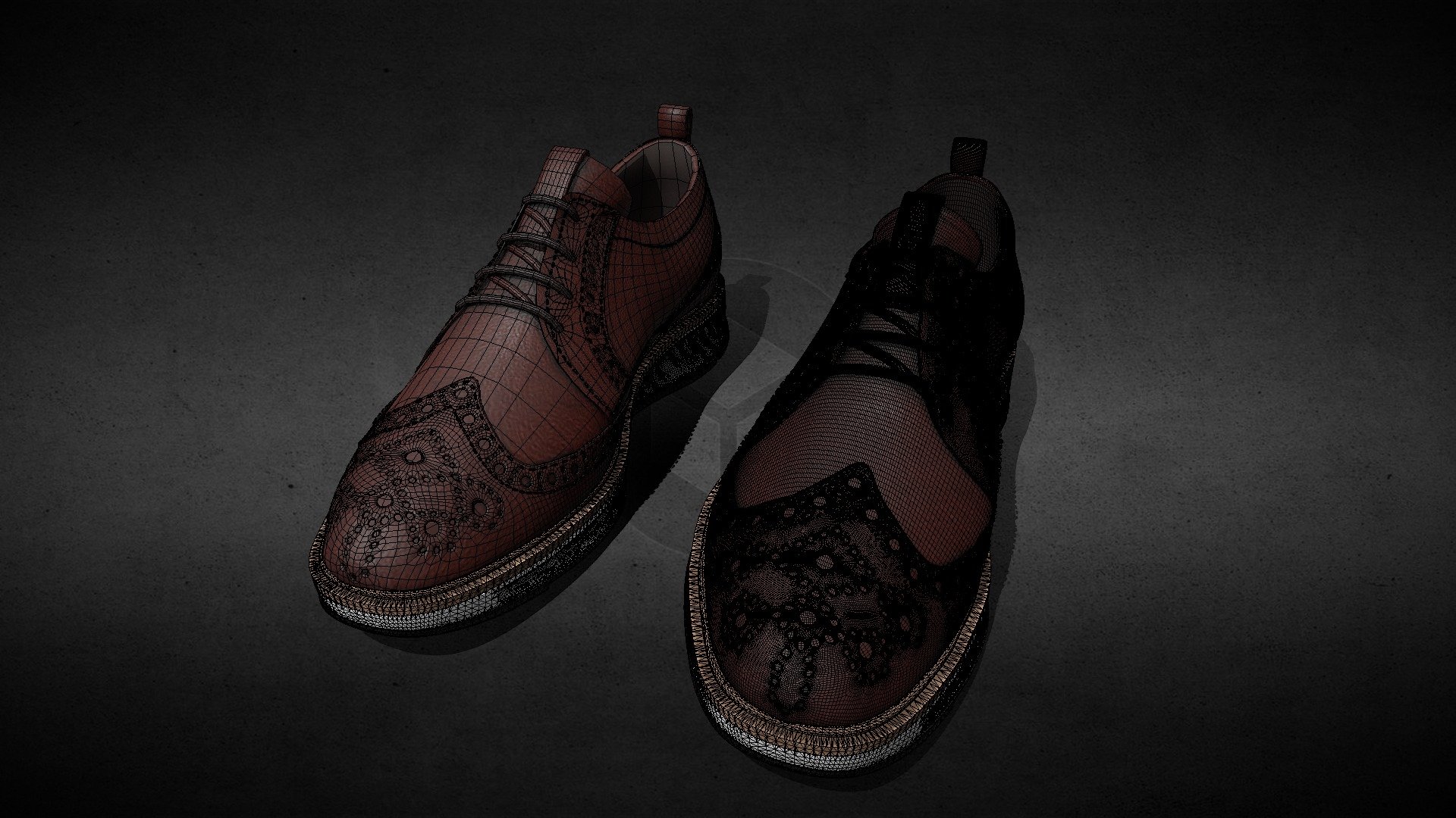 Shoe Low-Poly and High-Poly - 3D model by 3DGuimaraes [e24f8f5] - Sketchfab