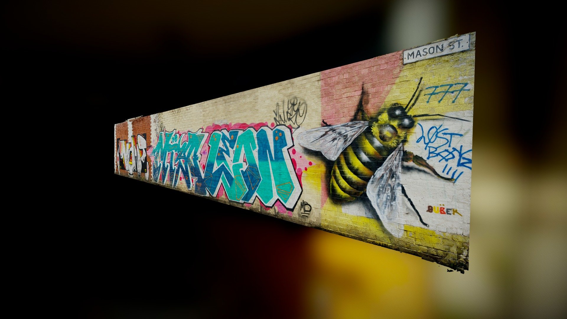 Manchester Mason Street Graffiti - Download Free 3D model by David ...