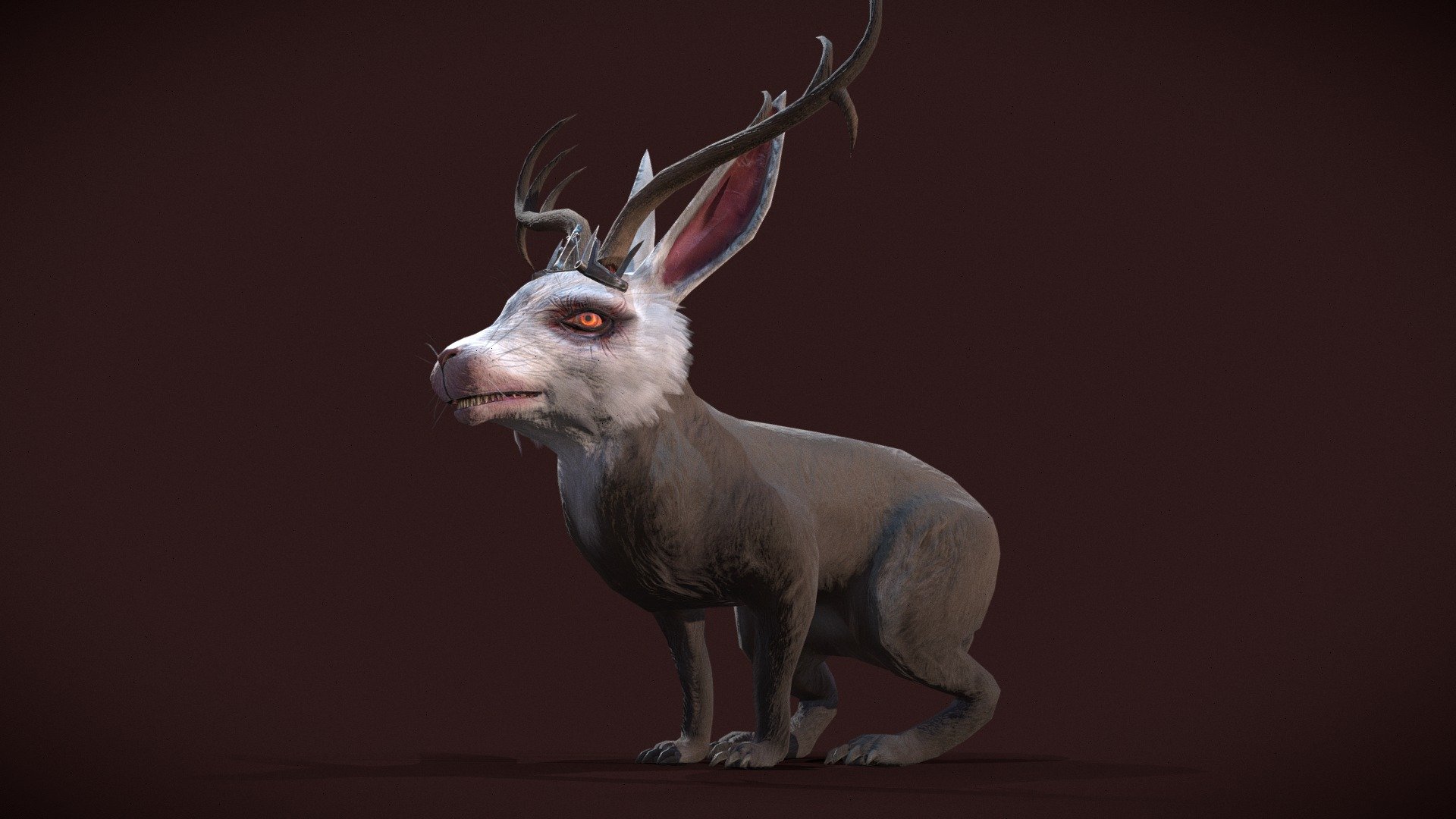 Undead Rabbit - Jackalope - Buy Royalty Free 3D model by 2dhd [e259bad ...
