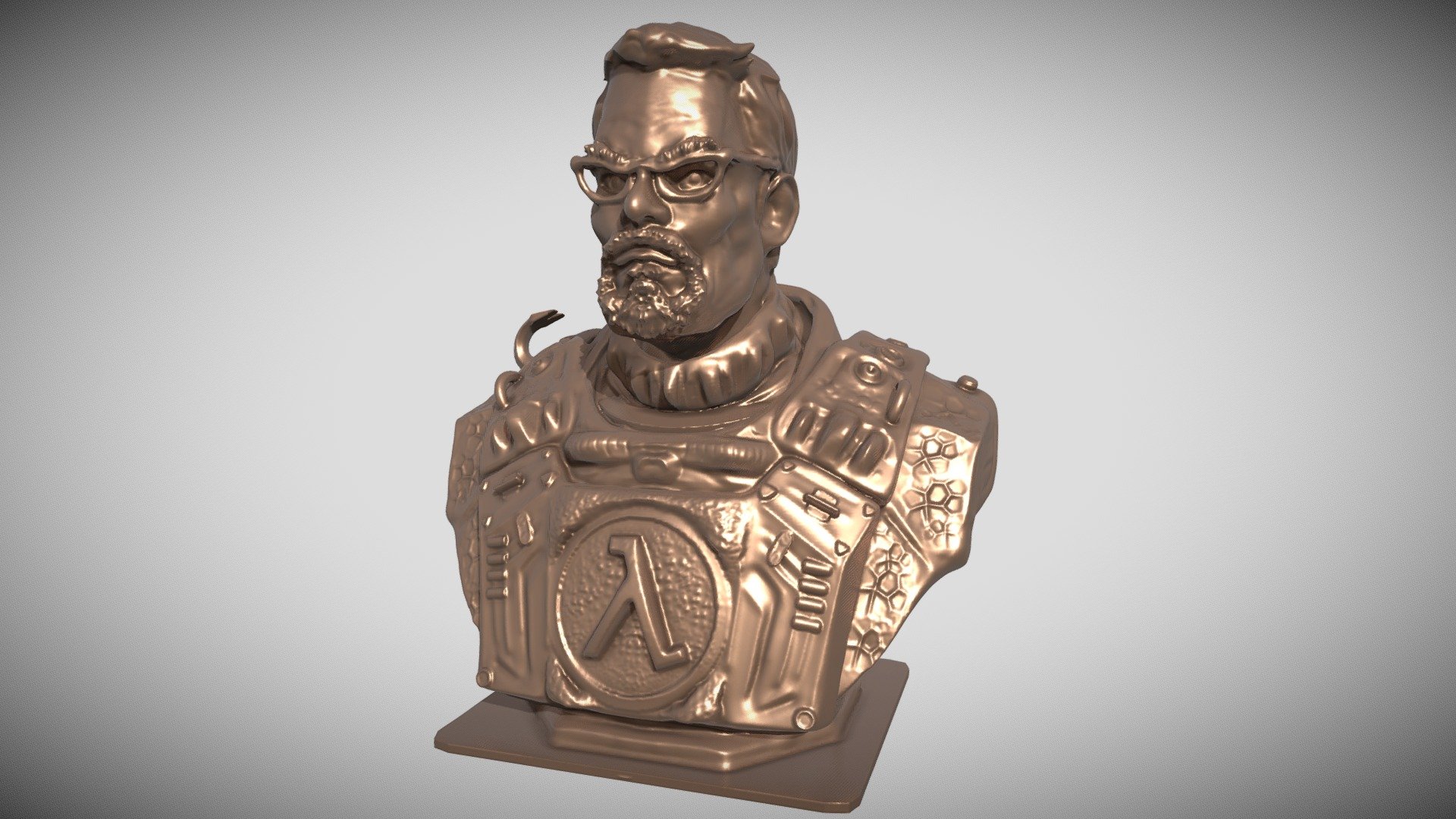 Gordon Freeman Bust - 3D model by 4DigitalARTS (@boardreklam) [e25a193 ...