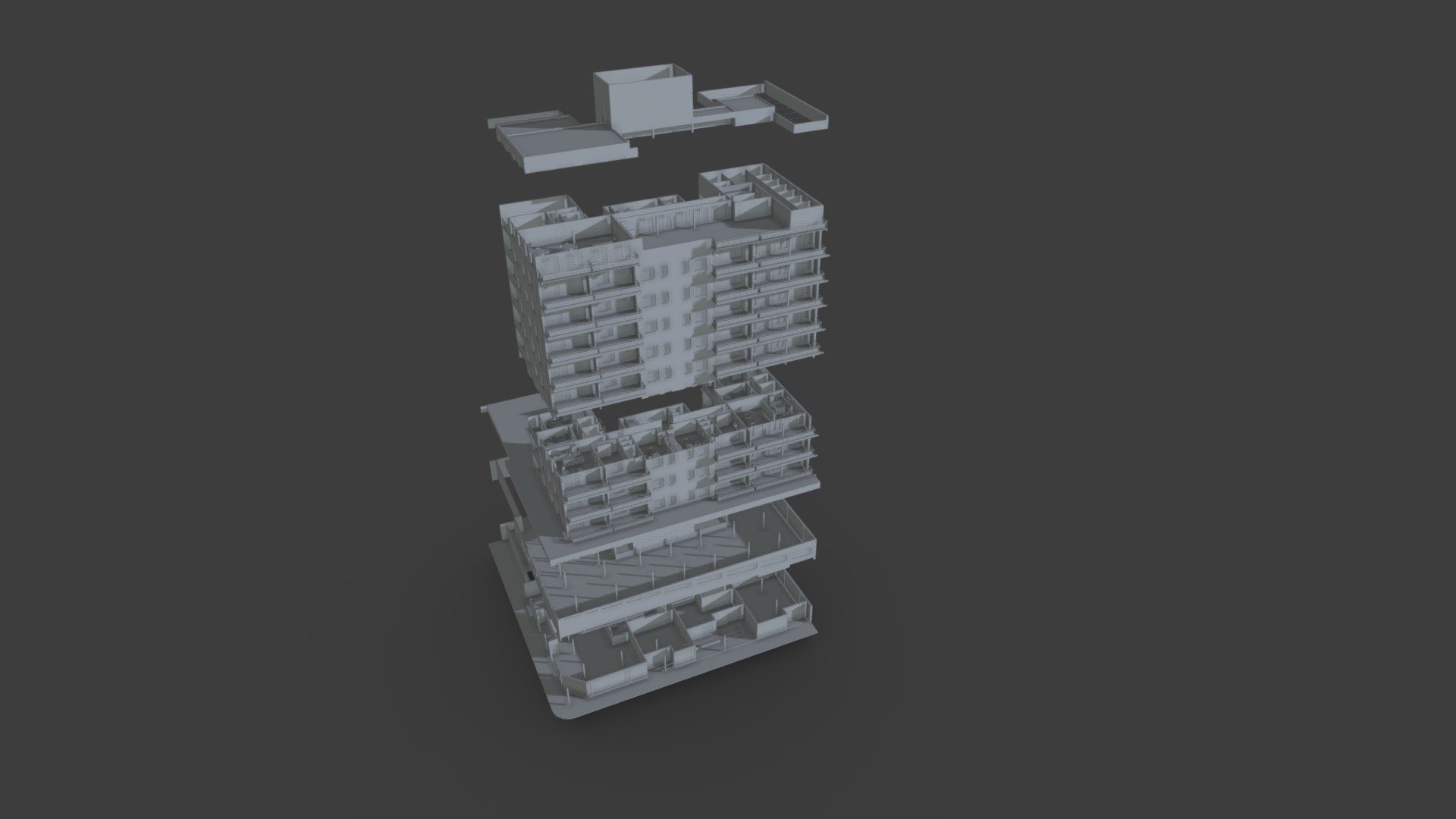 Complejo de departamentos de 10 pisos - 3D model by SteelBow [e25a6ac] - Sketchfab