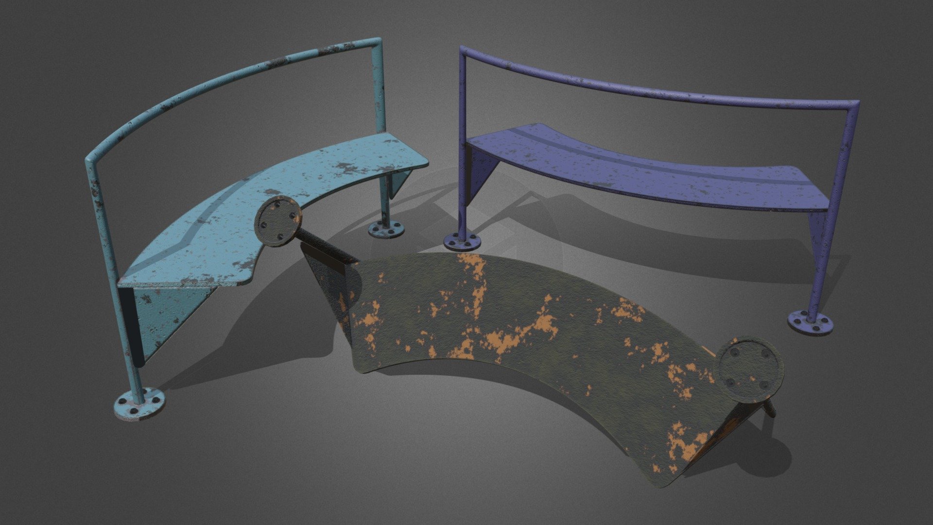 Metal Long Bench - Download Free 3D model by Fares.Islem [e25d02b ...