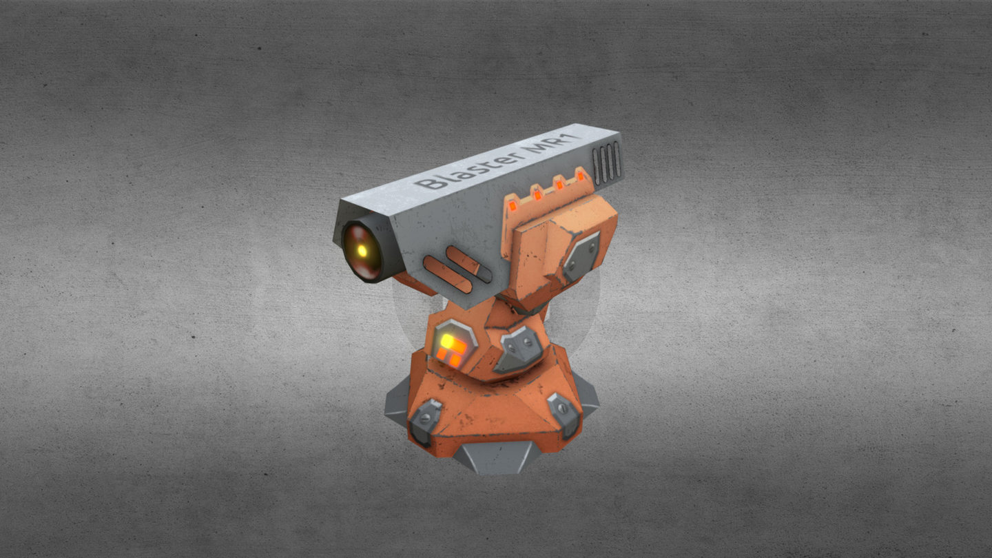 Laser Turret - 3D model by jorgedepaques [e260f28] - Sketchfab