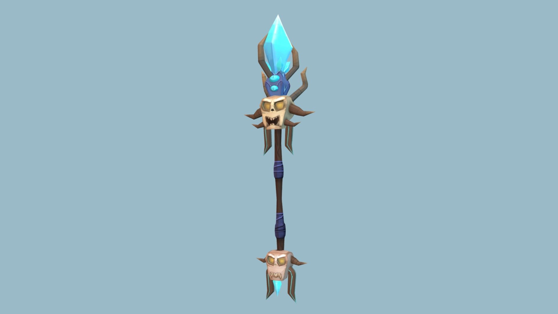 Staff - Blue crystal - 3D model by LemonSoOse (@jeannedewilde) [e2624fc ...