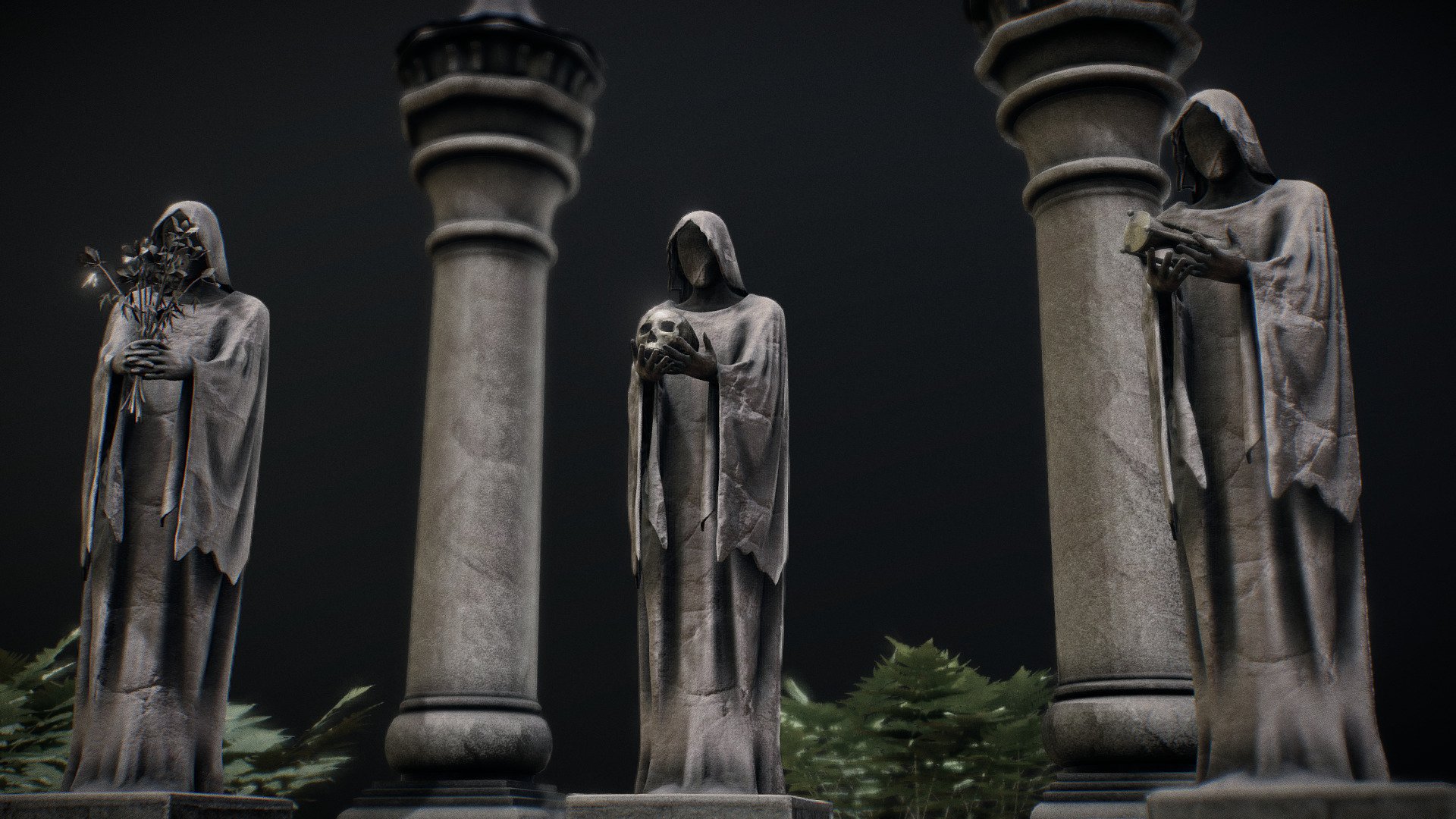 ancient statue scene - Buy Royalty Free 3D model by arloc [e263518 ...