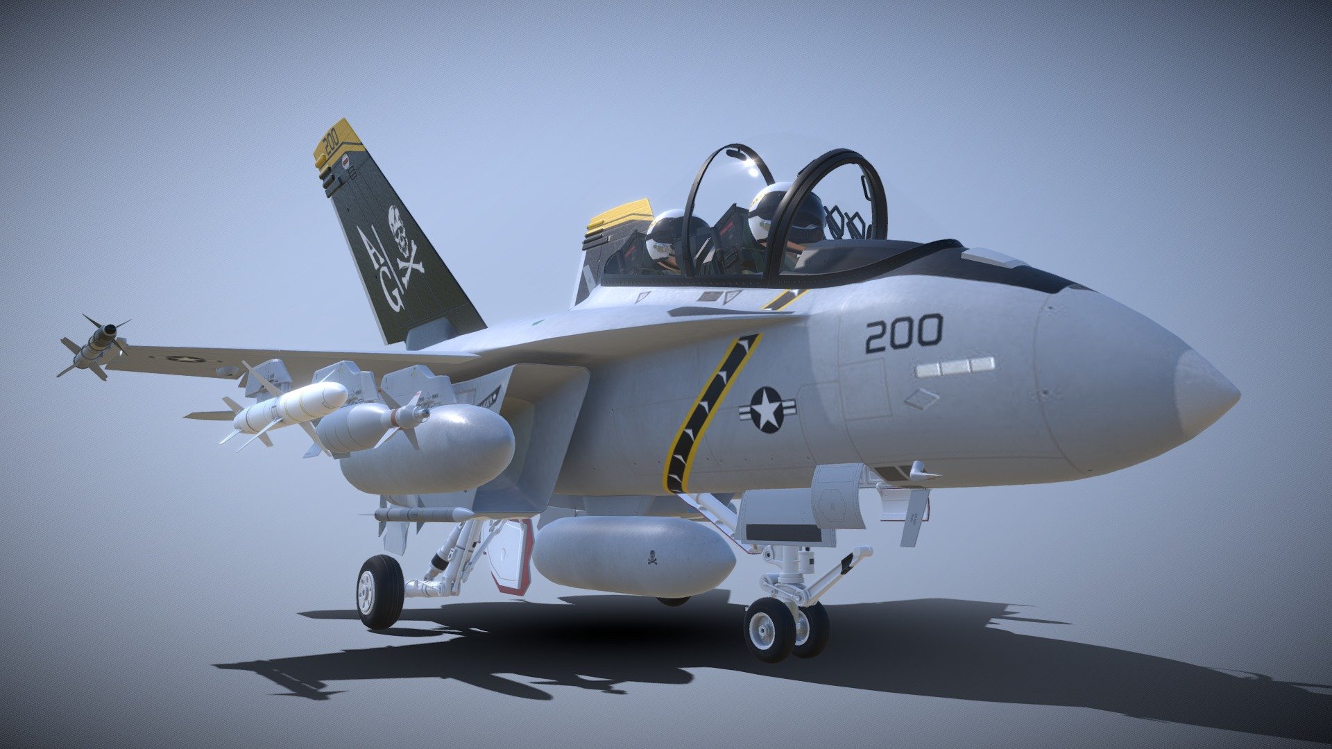 Boeing F/A-18 F Super Hornet - Chibi Style - 3D model by DavidSpyker87 ...