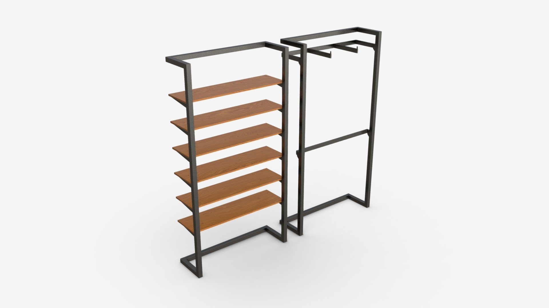 Store Wall Display Frame System - Buy Royalty Free 3D model by HQ3DMOD ...