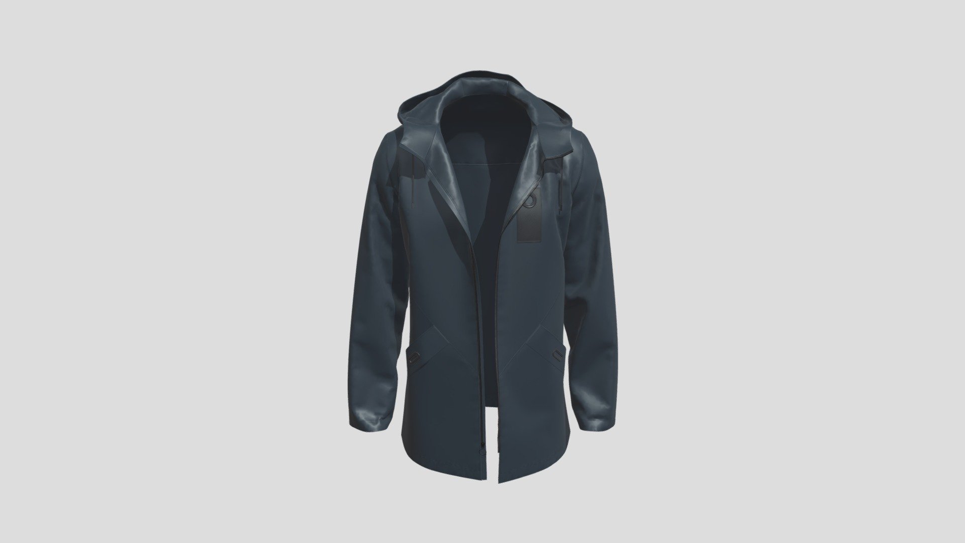 Hooded Zip-up Jacket Unzipped - Buy Royalty Free 3D model by najdmie ...
