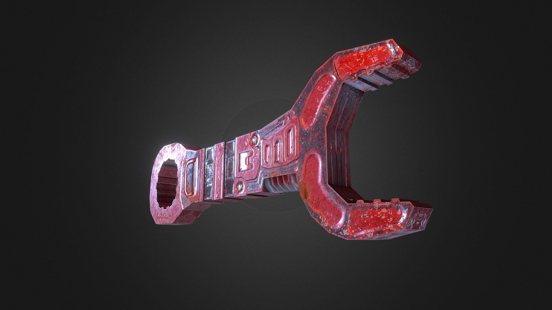Sci-fi Wrench - 3D model by FRE3N [e269f4d] - Sketchfab