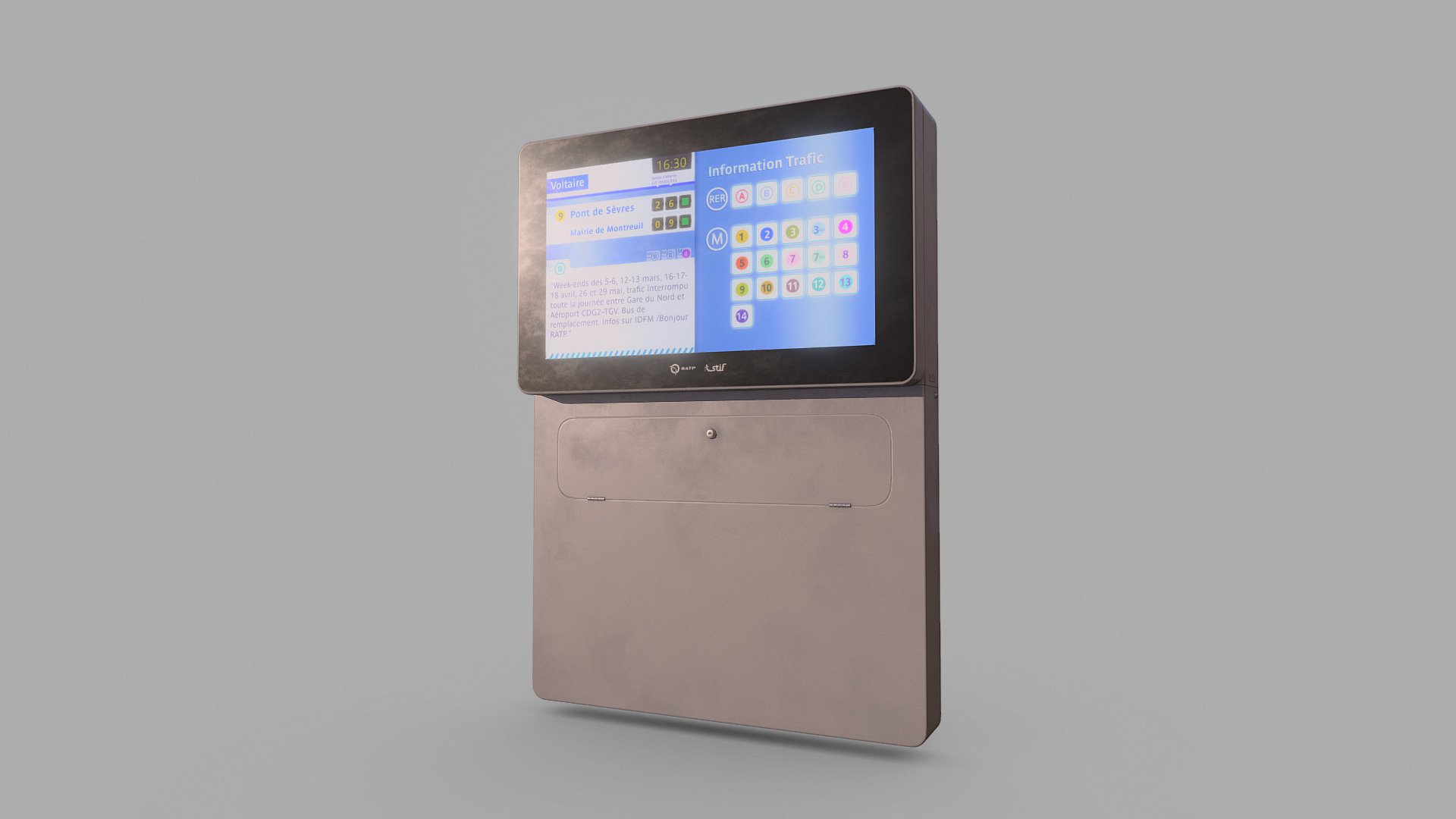 Interactive Urban Information Screen - 3D model by Izat Abdraimov ...