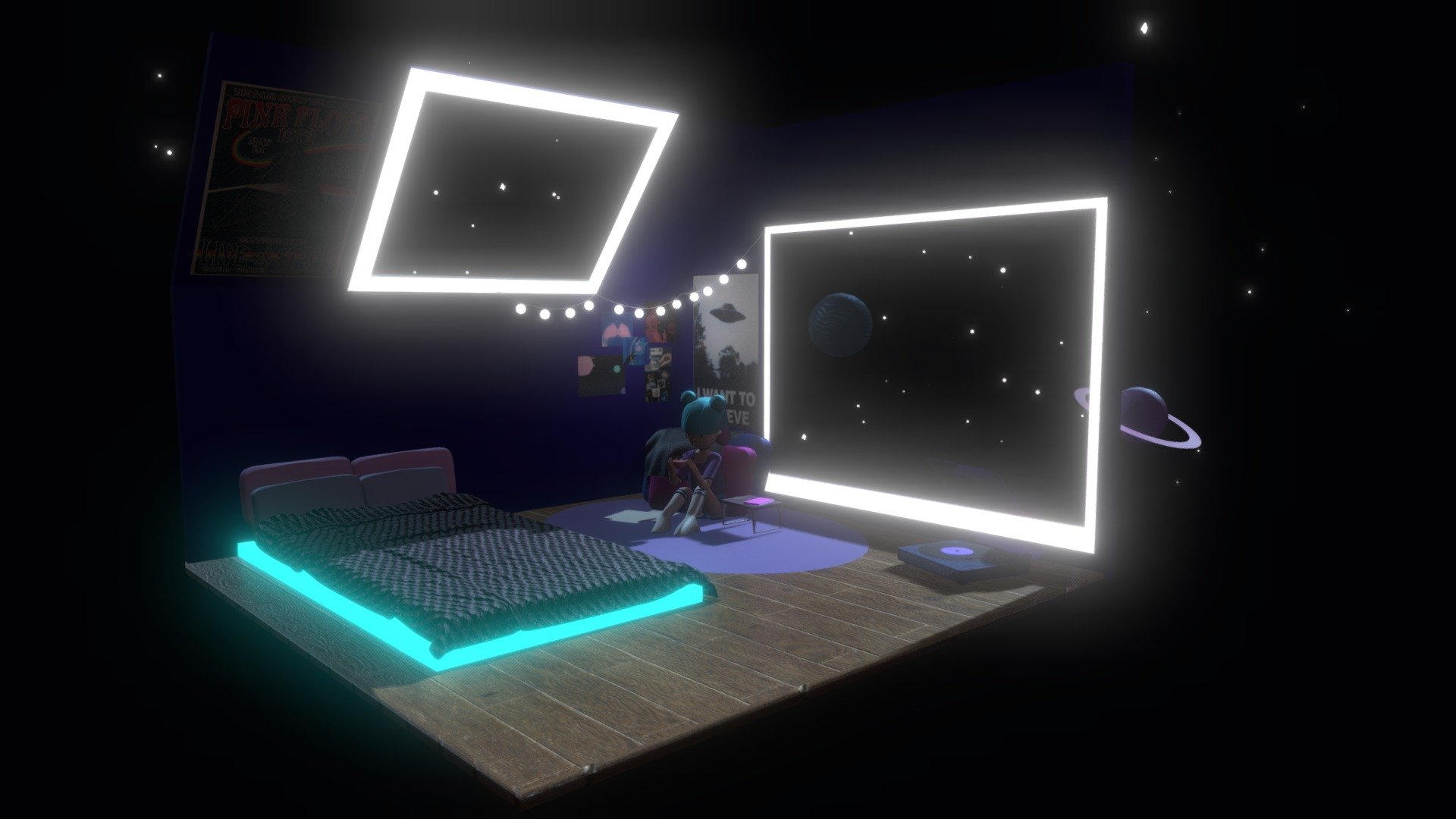 Space Room - Download Free 3D model by FutakuNightOwl (@ArdisaSelvira ...