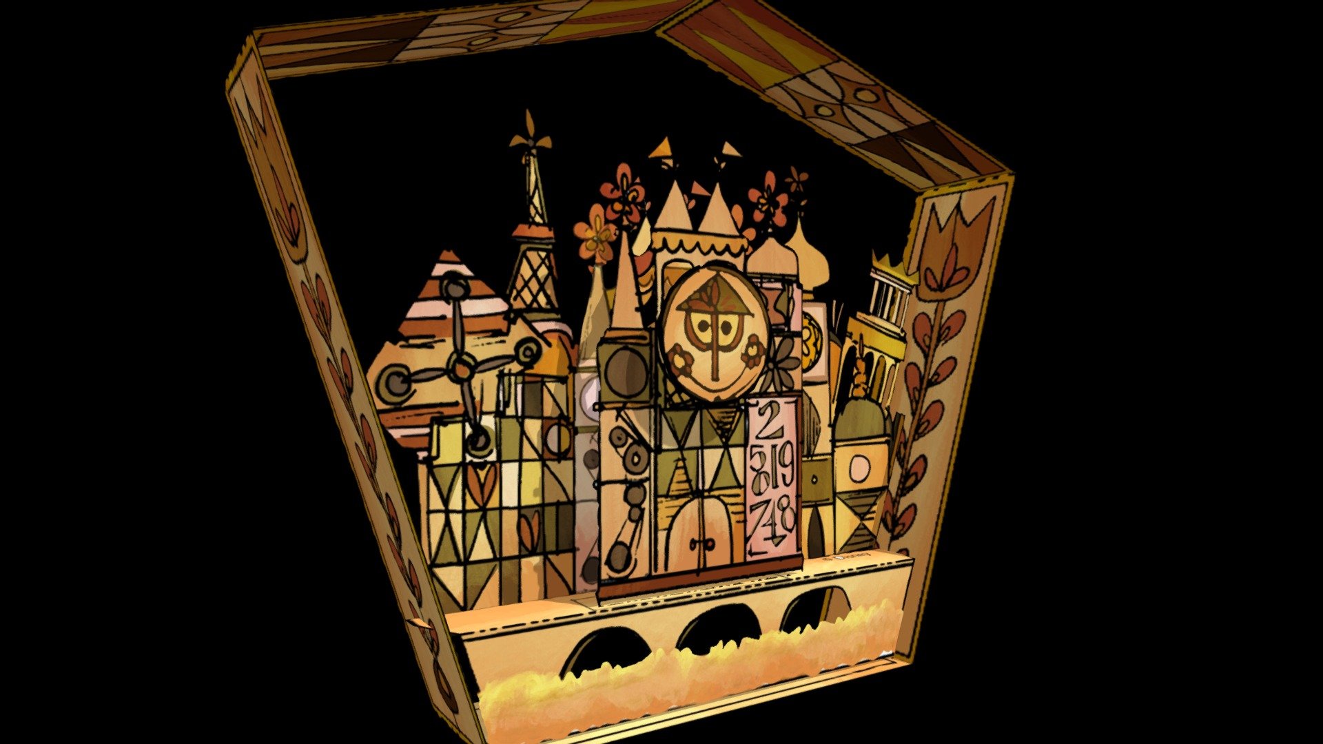 Disneyland Small World Ornament - Download Free 3D model by ...