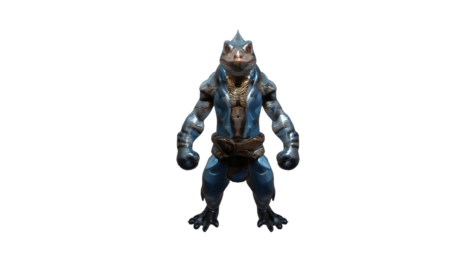Reptilian humanoid warrior - 3D model by mindscapestudio111 [e26eef5 ...