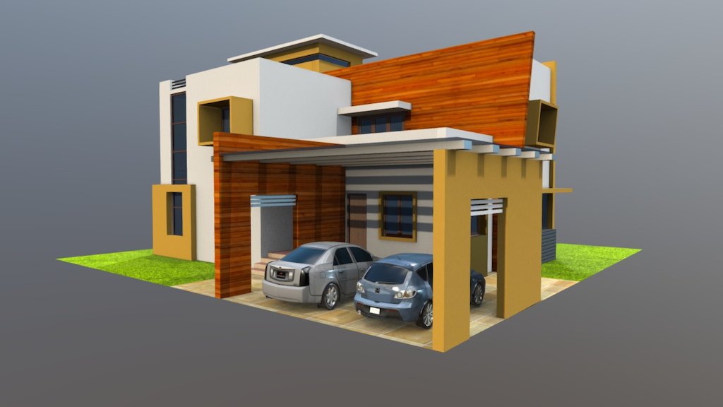 HOUSE 1 low texture - 3D model by krishnaprasad [e26f78c] - Sketchfab