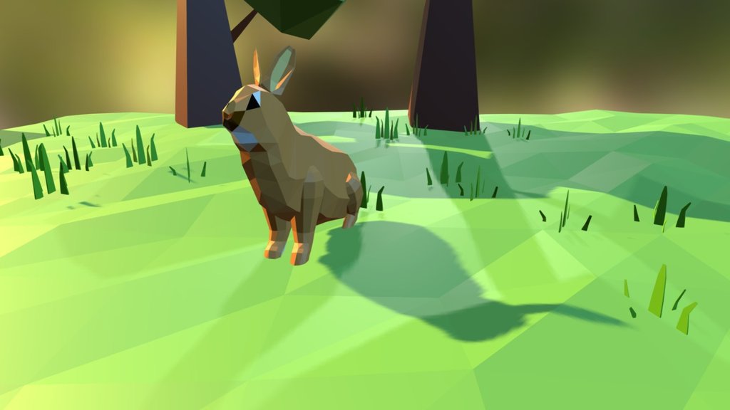 Low Poly Rabbit - 3D model by advanderar [e27017d] - Sketchfab