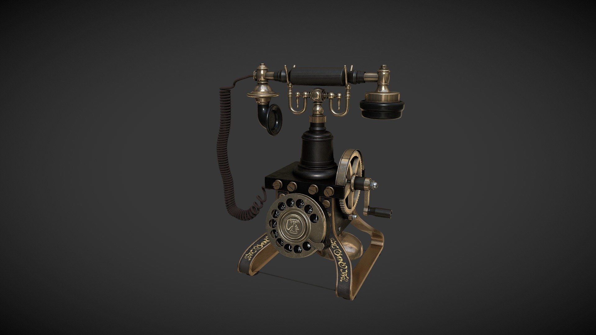 Vintage telephone - 3D model by Jakub Nedza (@Biddha) [e276a04] - Sketchfab