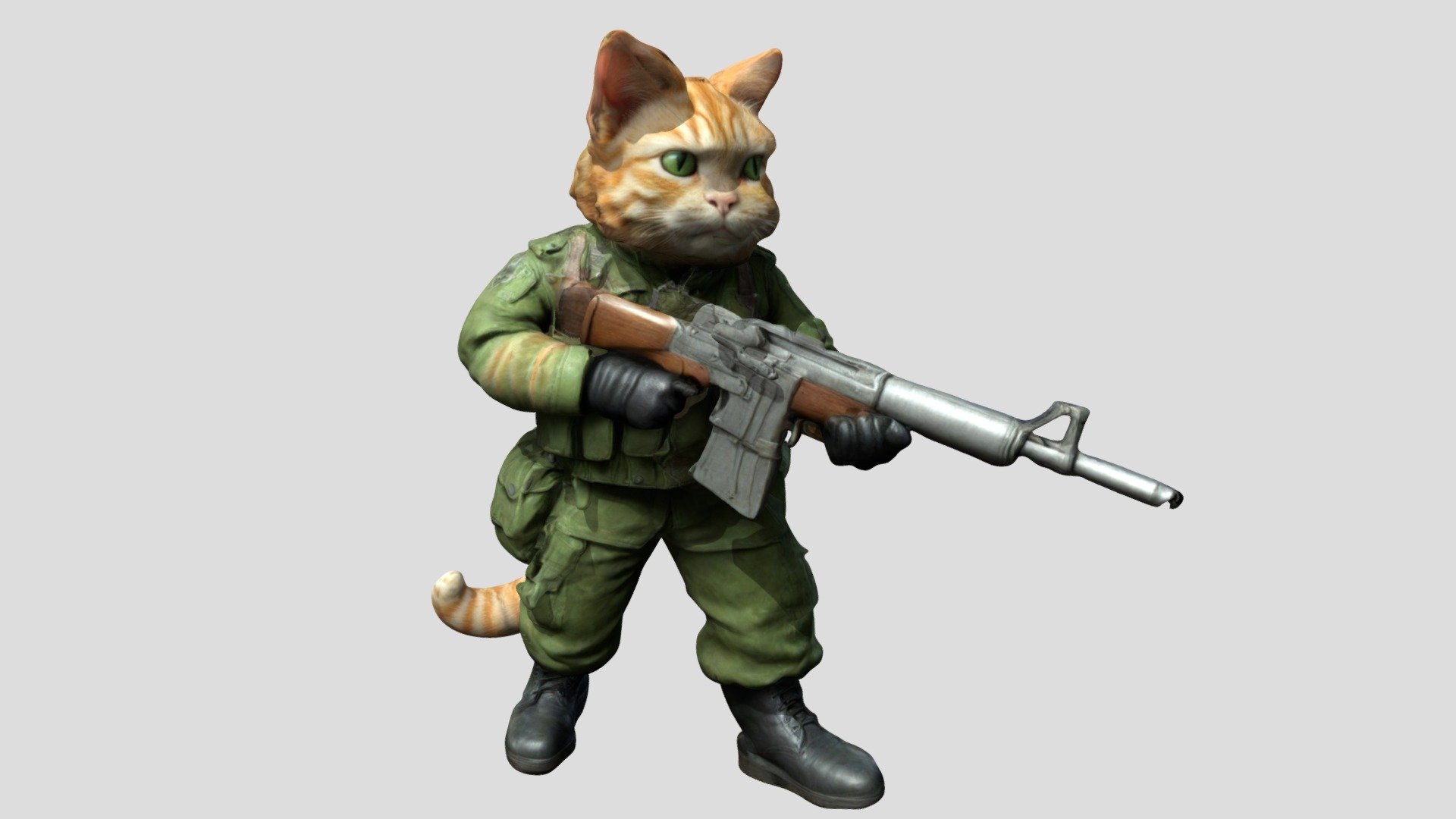 Army Cat - Download Free 3D model by Brian Trepanier (@CMBC) [e276f98 ...
