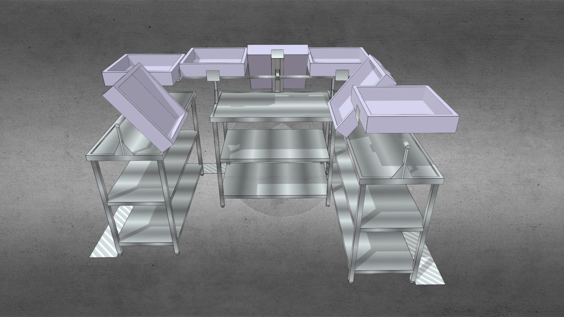 Mese inox AVF - Download Free 3D model by Naidar - InoxArt ...
