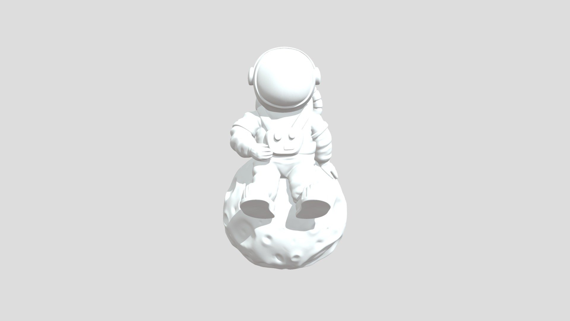 Astronaut on the moon - Download Free 3D model by micmey [e27ca37 ...