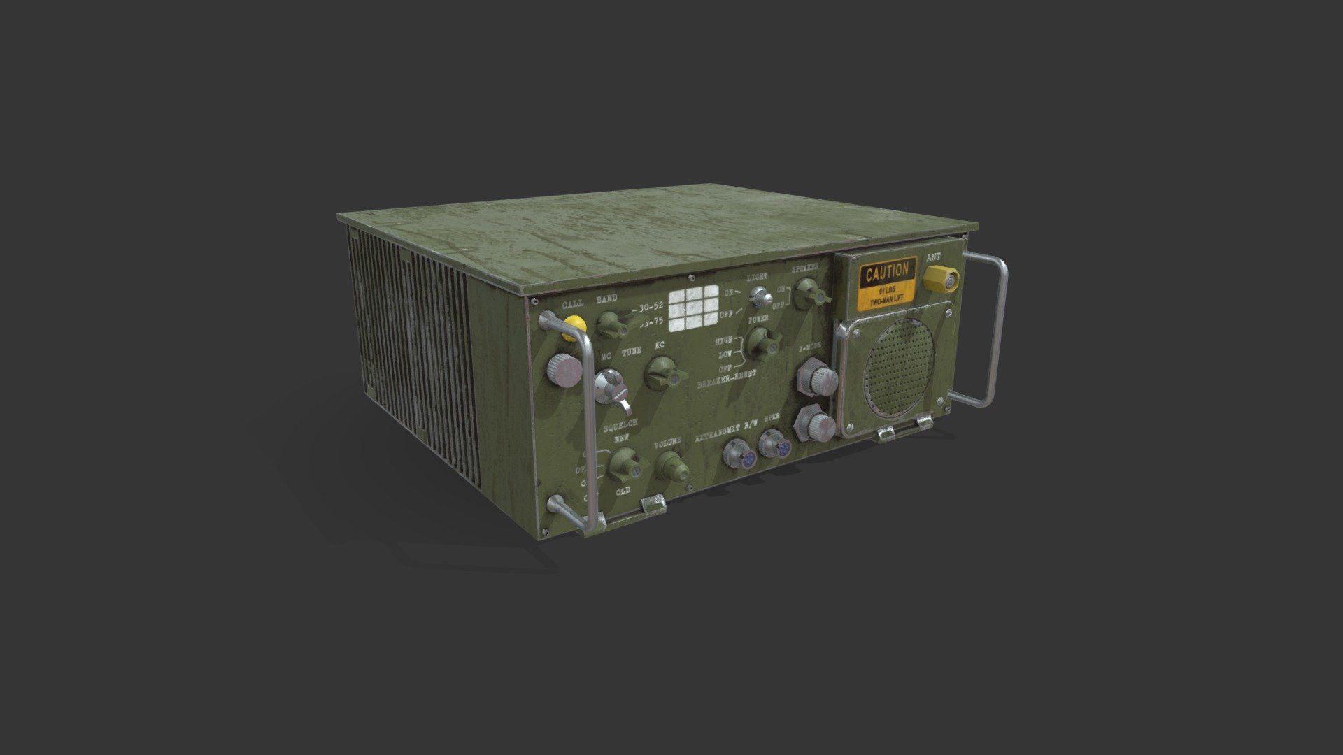 RT-524 Military Radio - 3D model by adambilyea [e2841d3] - Sketchfab