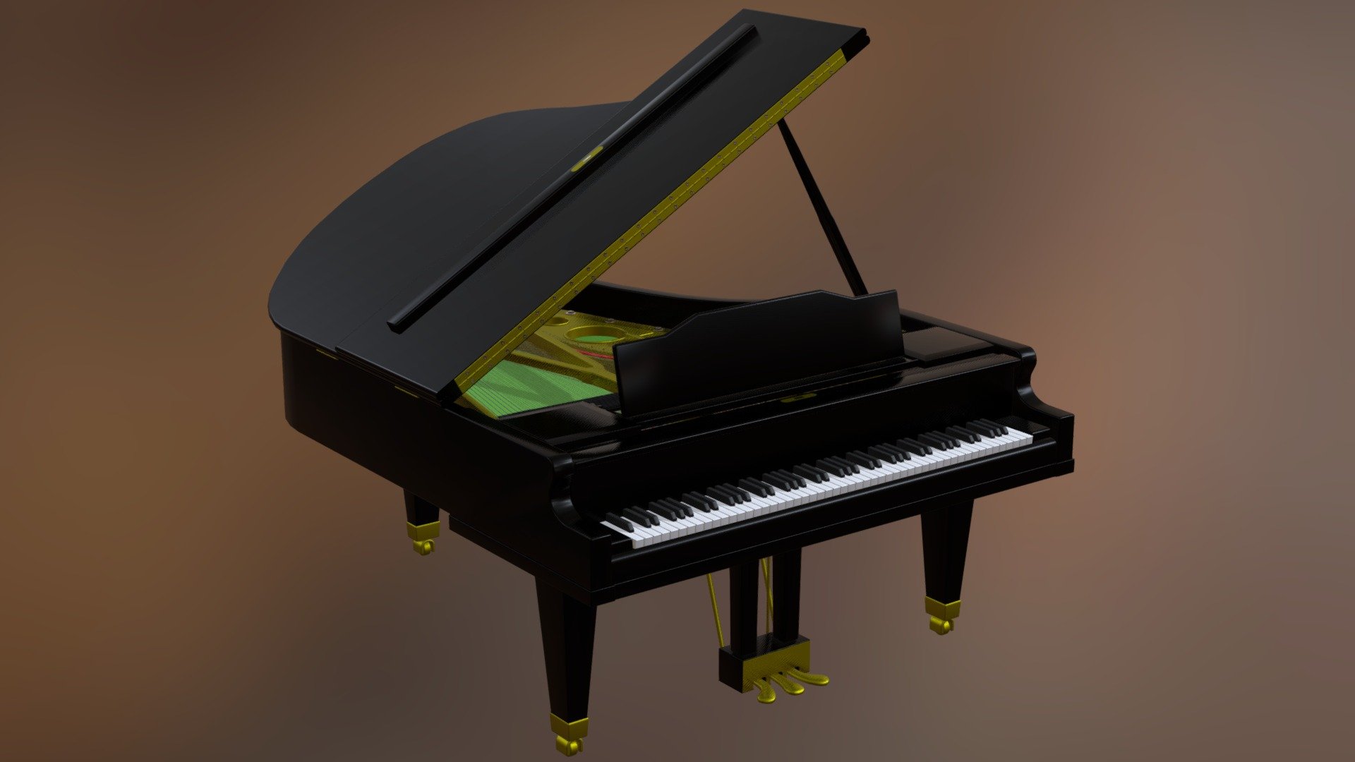 Baby Grand Piano - Buy Royalty Free 3D model by Jacob Berger ...