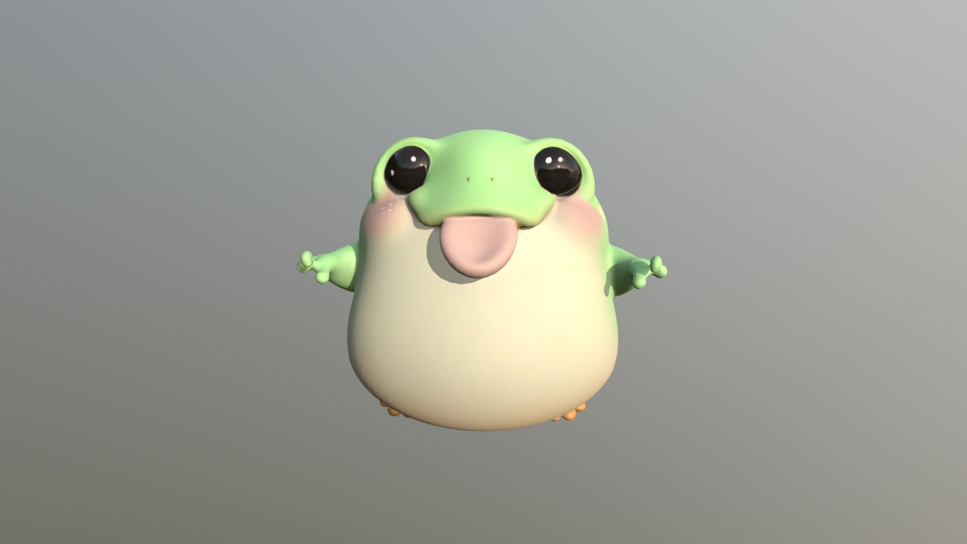 Cute round frog - Download Free 3D model by HawkStudio (@HawkStudio27 ...