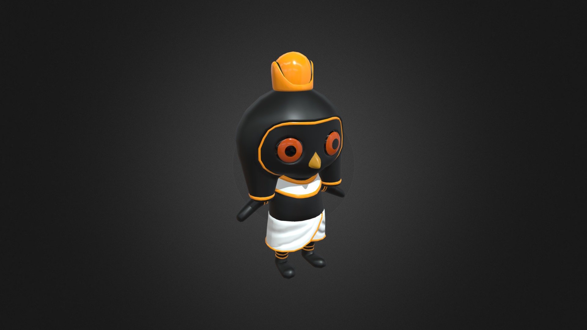 Cute figure of the Egyption God Horus - 3D model by BenevArts [e28a073 ...