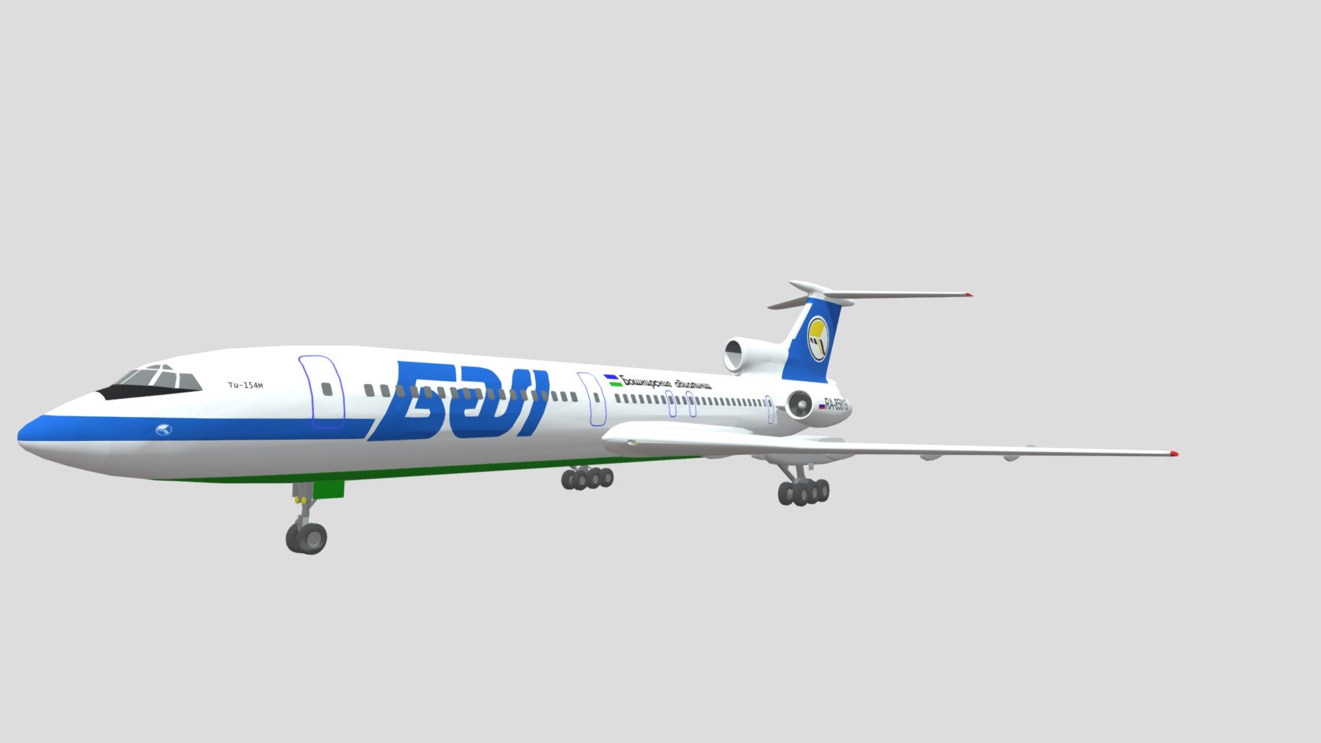 Tupolev Tu-154M Bashkirian Airlines - Download Free 3D model by zairiq ...