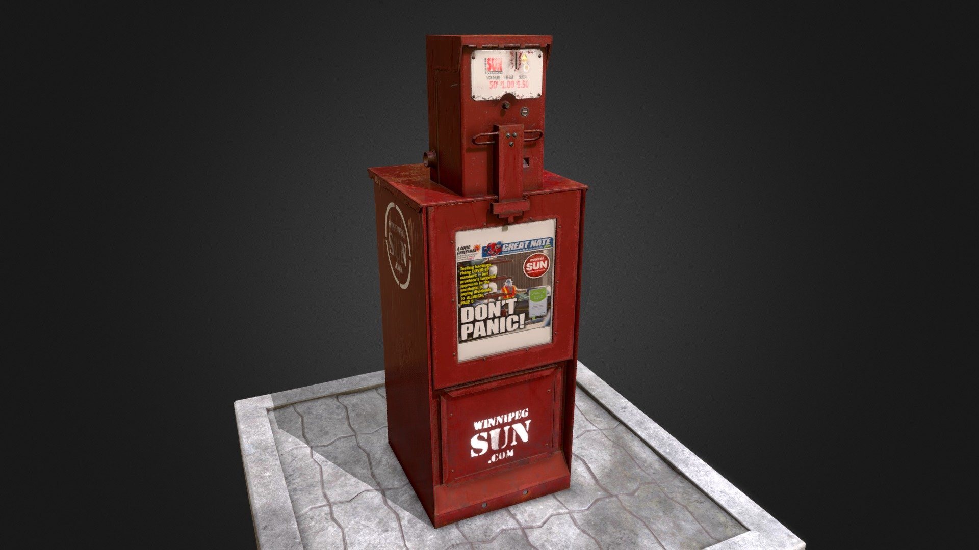 Newspaper Box - 3D model by BreMurphy [e28bb58] - Sketchfab